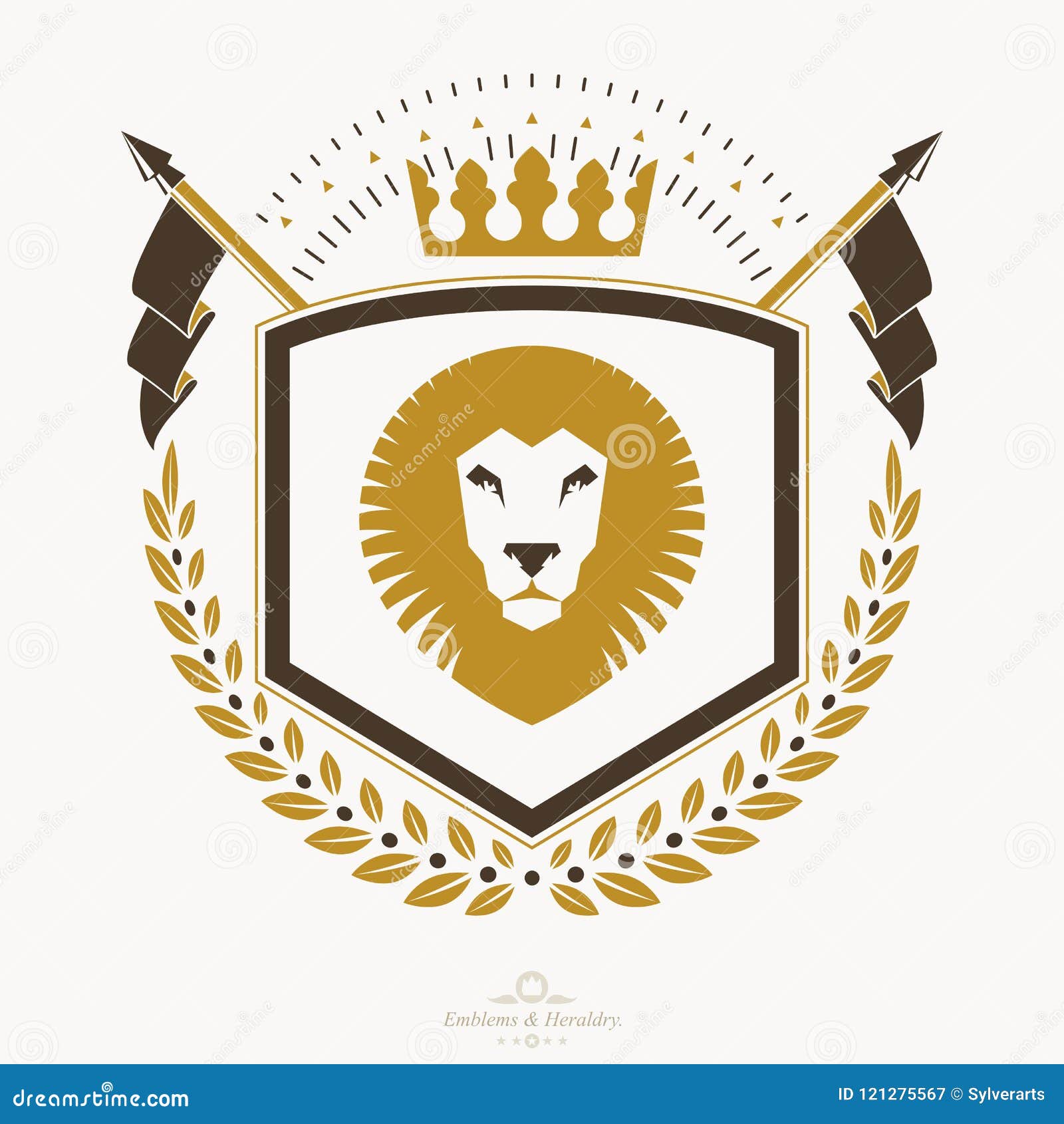 Luxury Heraldic Vector Emblem Template. Vector Blazon Stock Vector ...