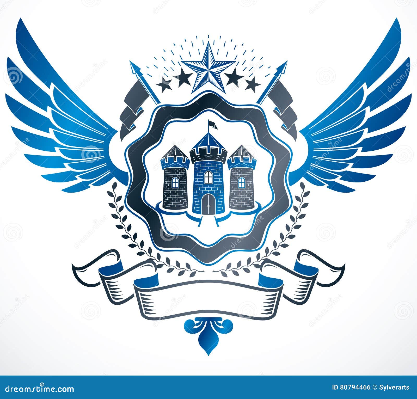 Luxury Heraldic Vector Emblem Template. Vector Blazon Stock Vector ...