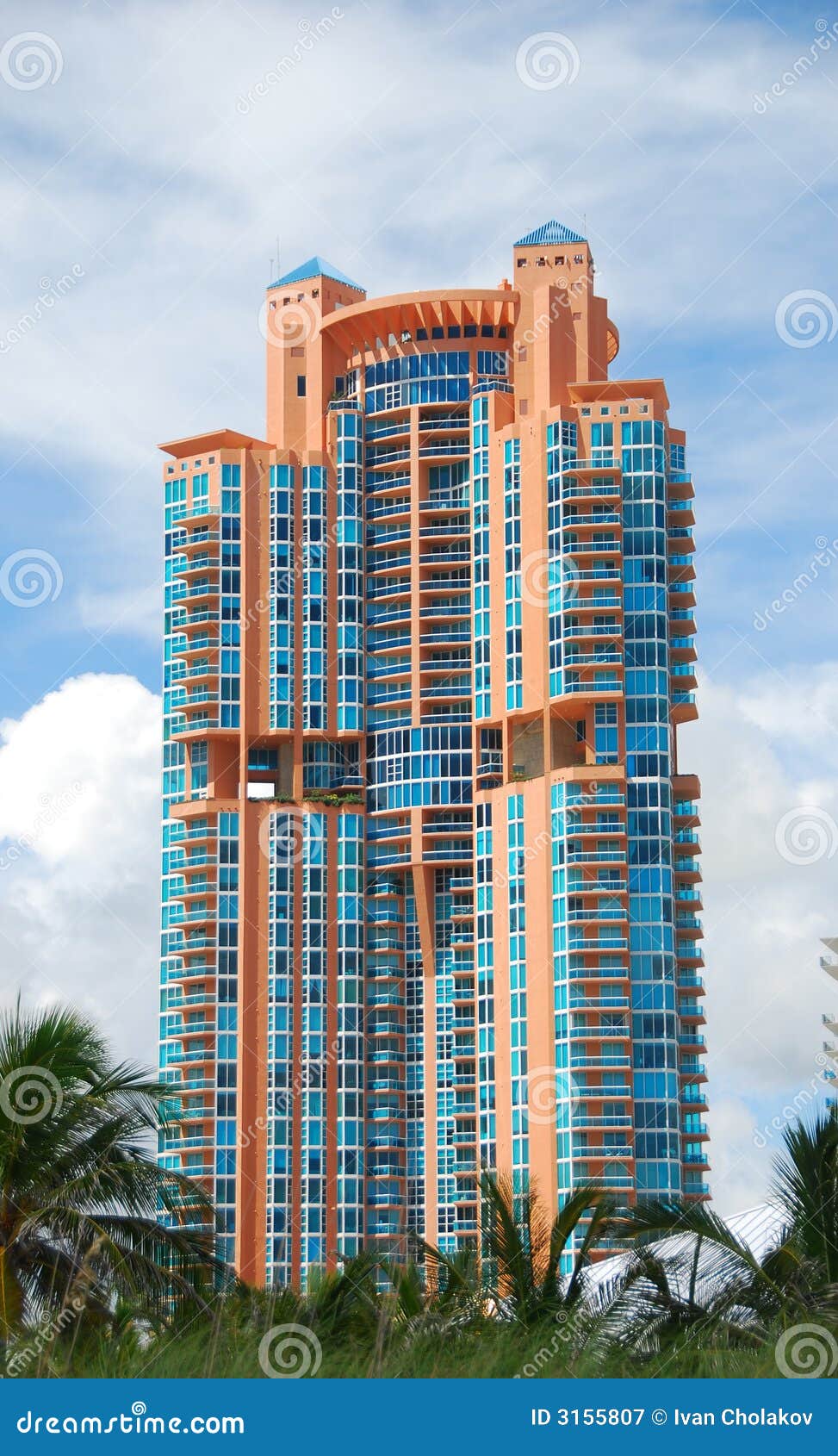 Luxury hi rise condominium stock image. Image of building - 3155807