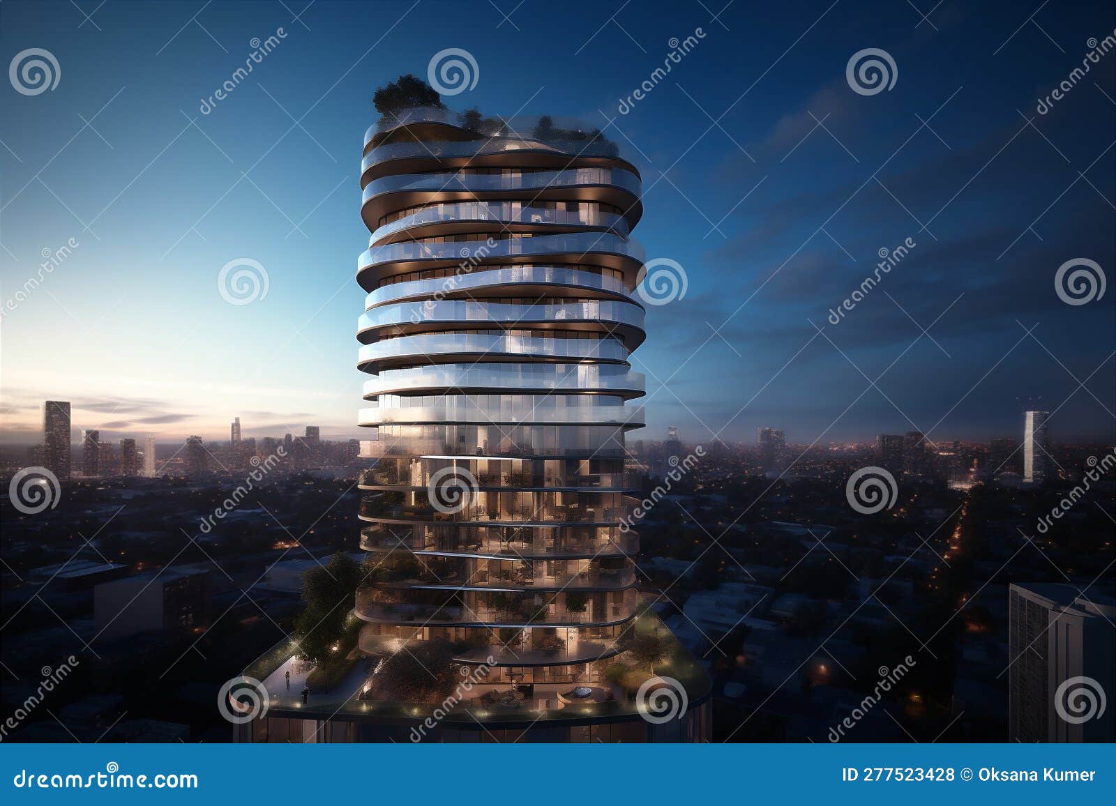 Luxury High Rise With Parametric Exterior Design. Generative AI ...