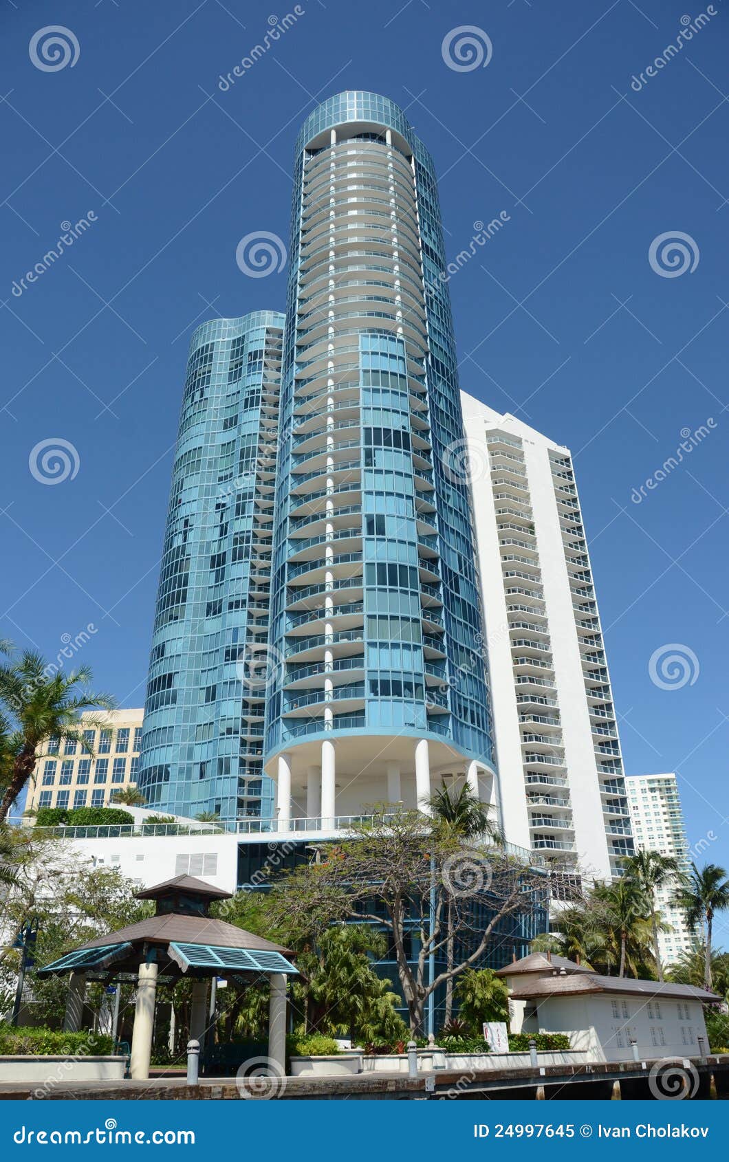 Luxury highrise apartments stock image. Image of tall - 24997645