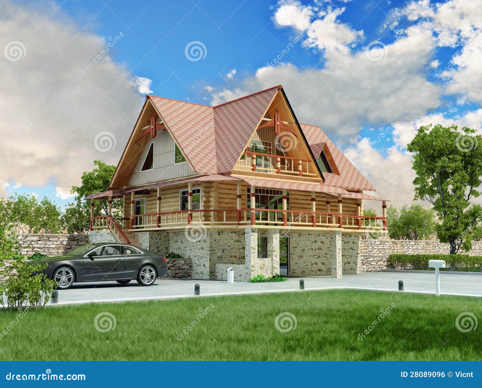 Luxury ID Home House Logo Design. Green Leaf ID Letters Logo. Green ...