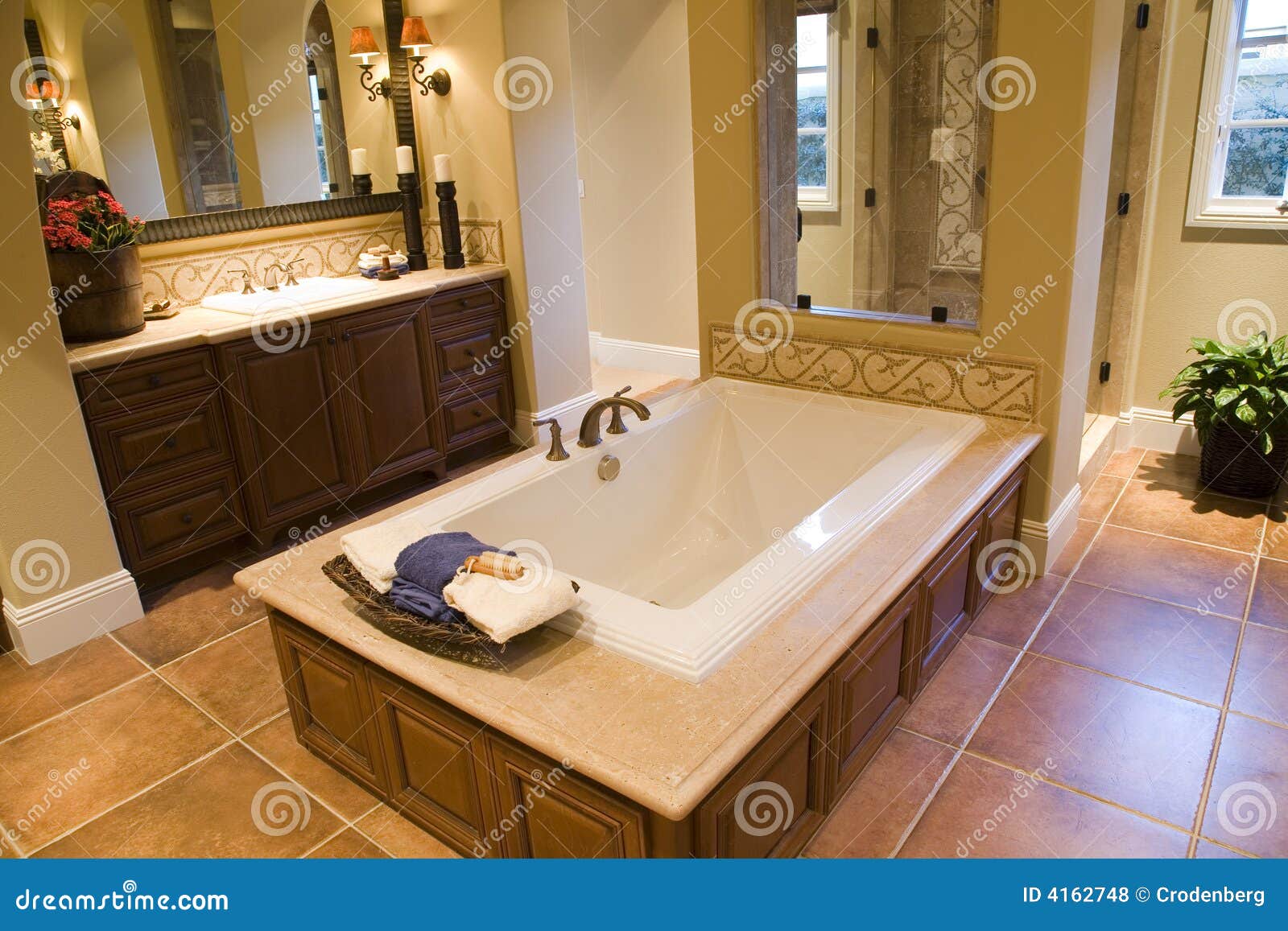 Luxury home bathroom. stock photo. Image of furniture - 4162748