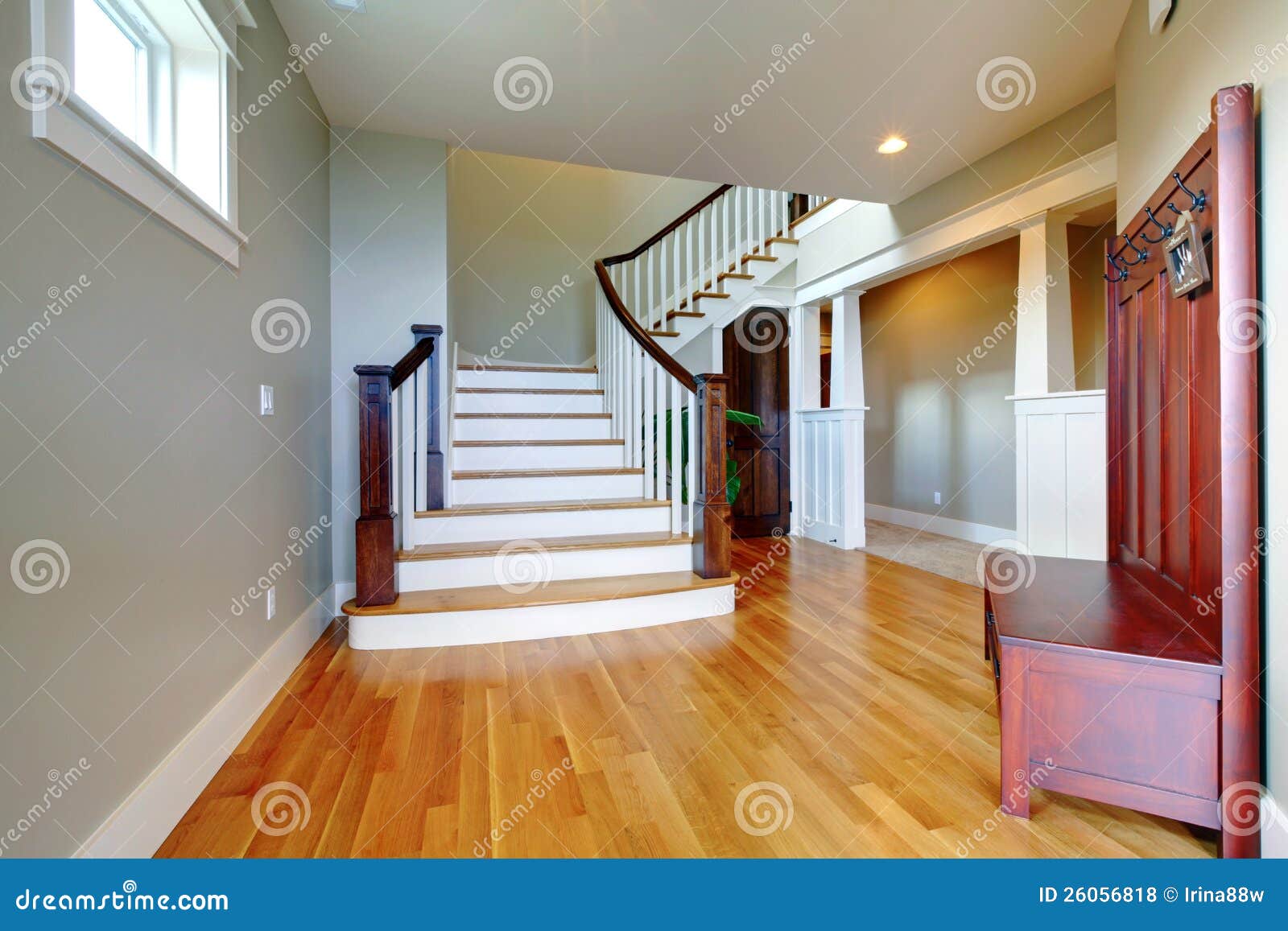 Luxury Home Beautiful Hallway Stock Photo - Image of clean, hall: 26056818