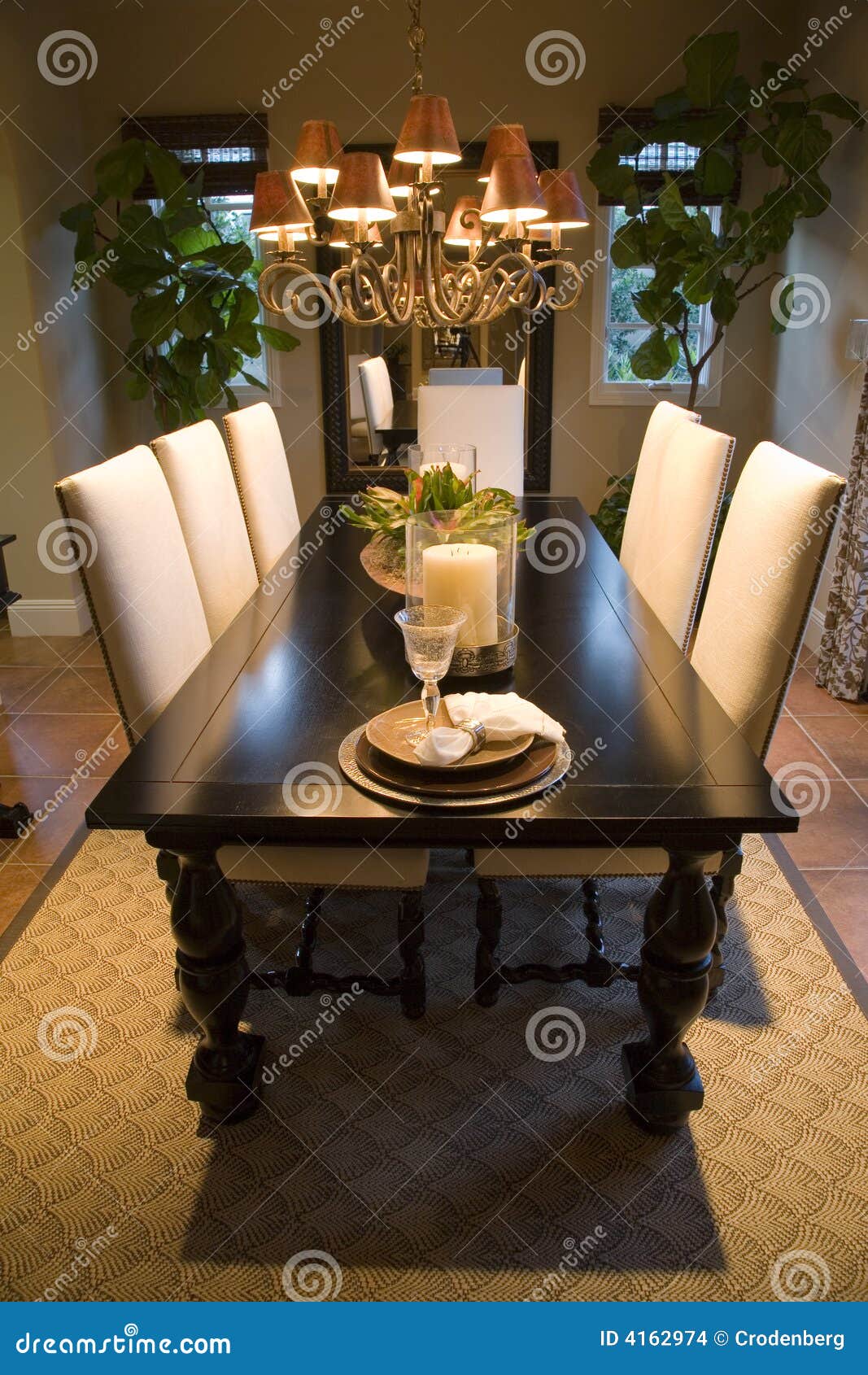 Luxury home dining room. stock photo. Image of moving - 4162974