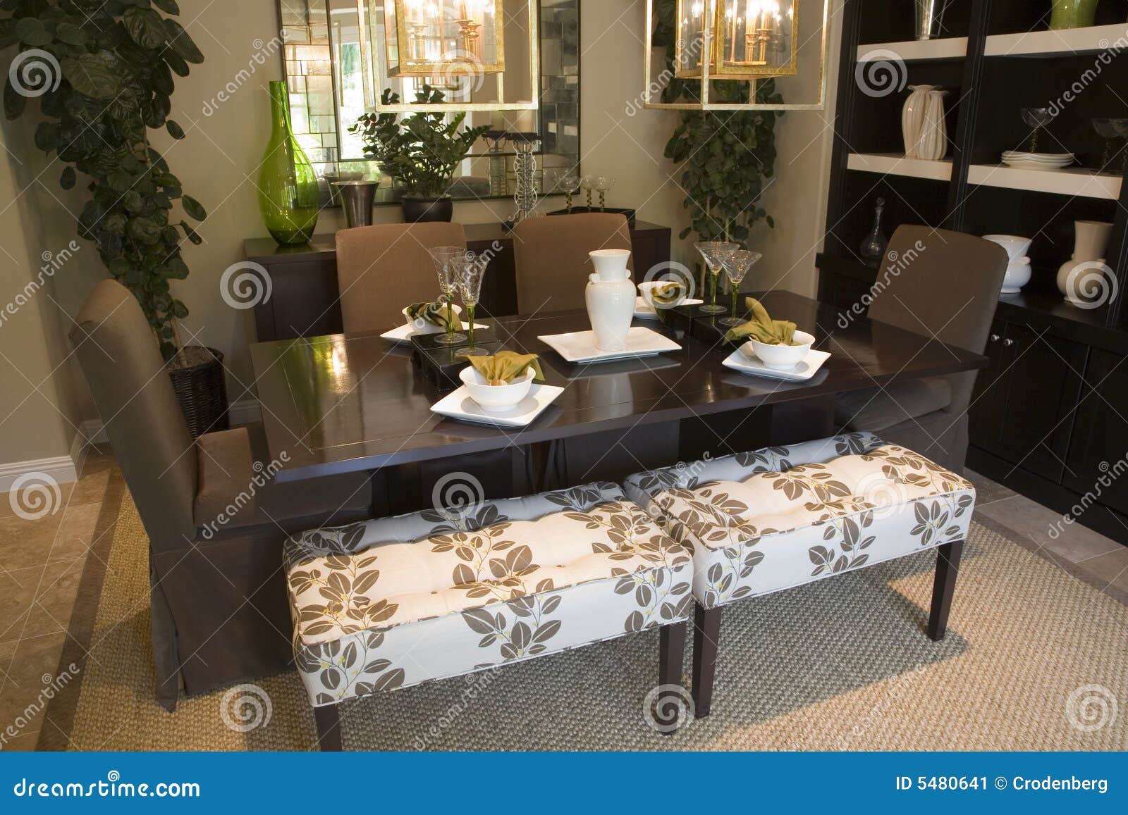 Luxury home dining room. stock image. Image of designer - 5480641