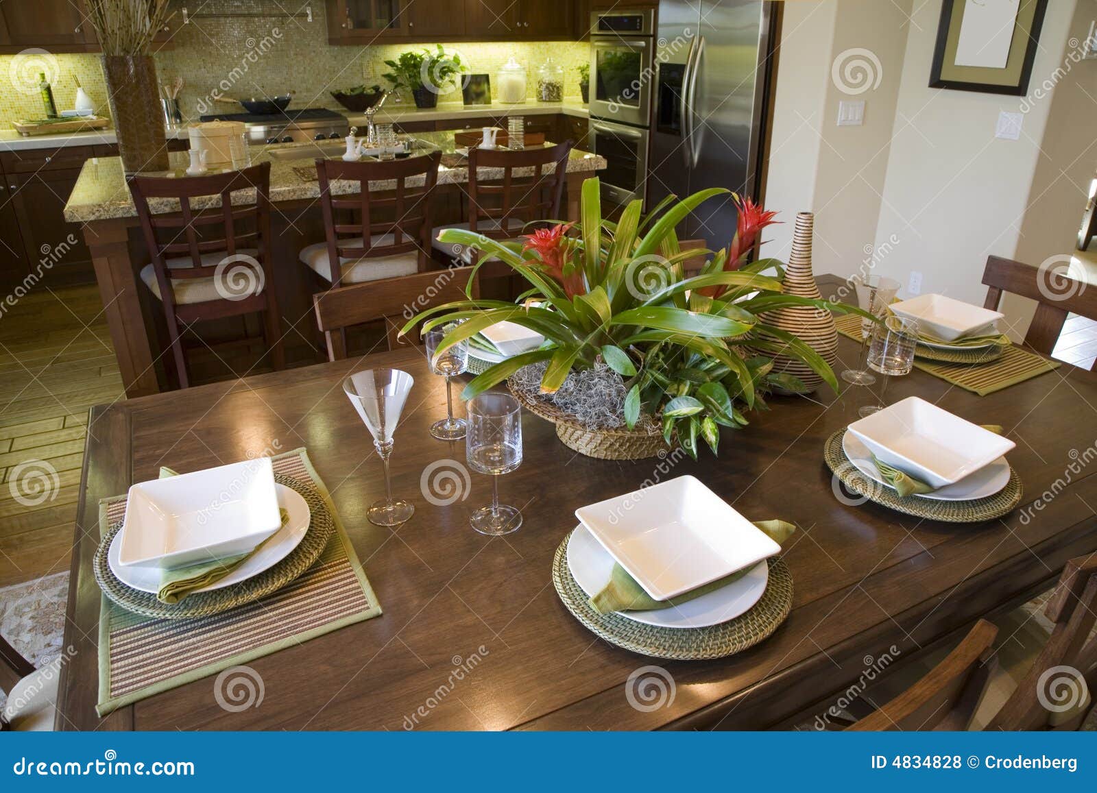 Luxury home dining table stock photo. Image of dining - 4834828