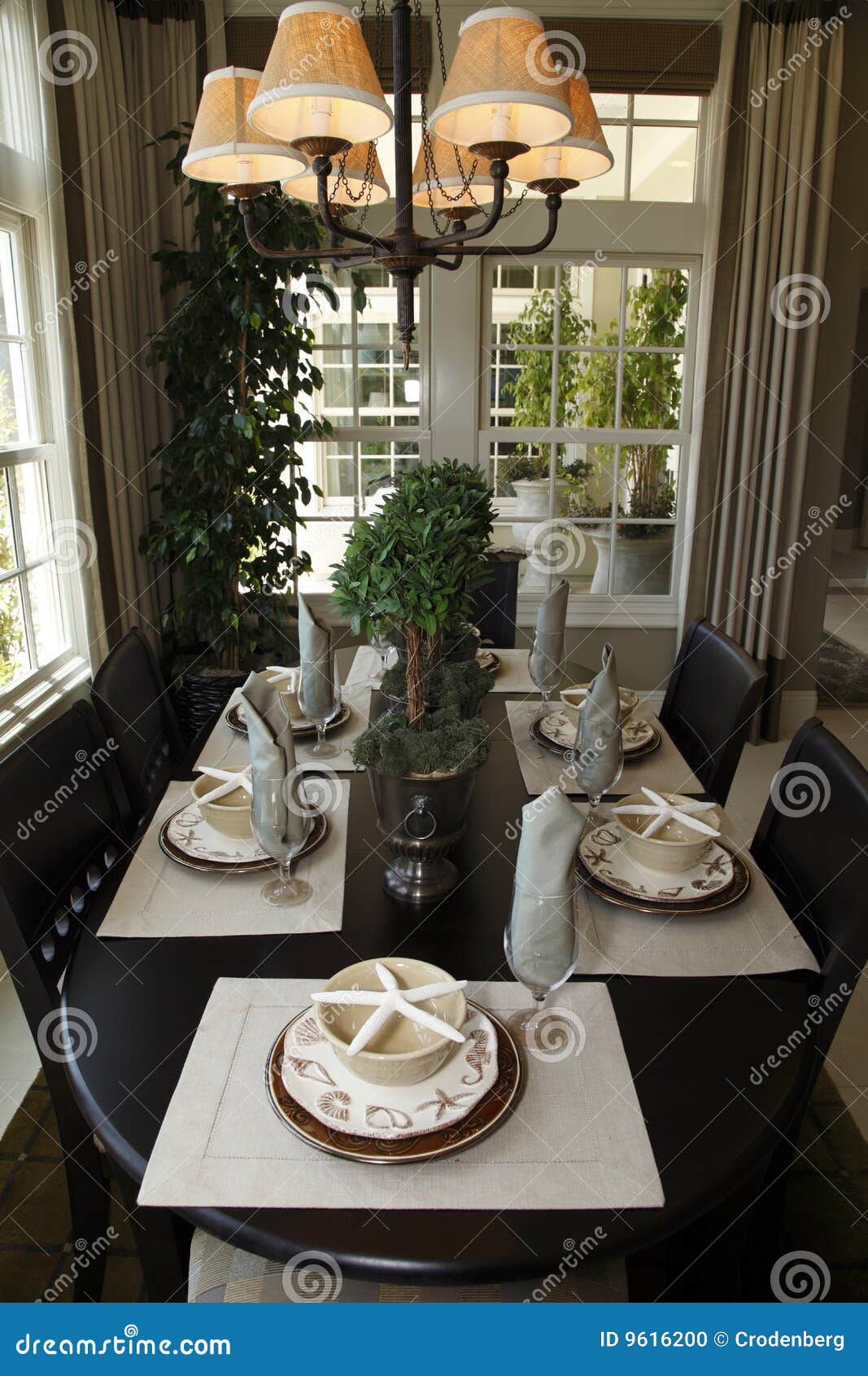 Luxury home dining table. stock photo. Image of dining - 9616200