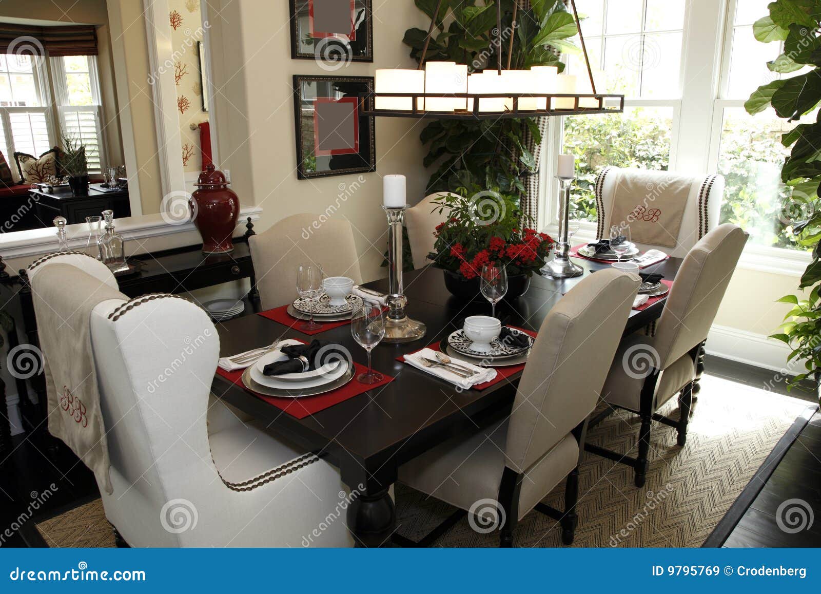 Luxury home dining table stock image. Image of real, designer - 9795769