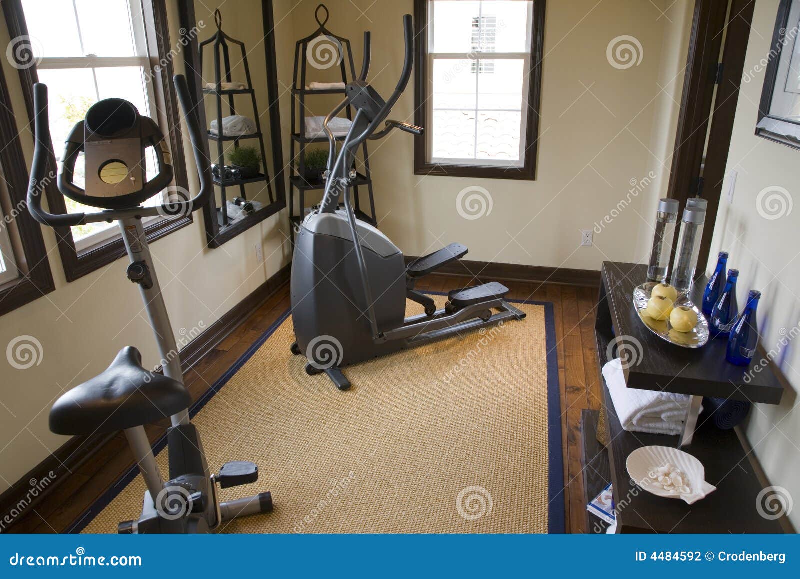 Luxury home gym. stock photo. Image of club, residential - 4484592