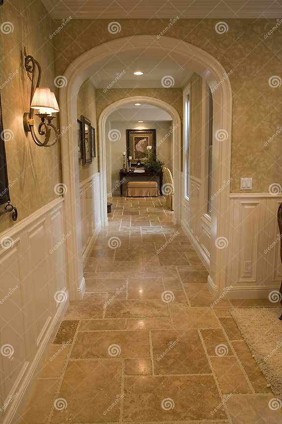 Luxury home hallway stock photo. Image of architecture - 3578476