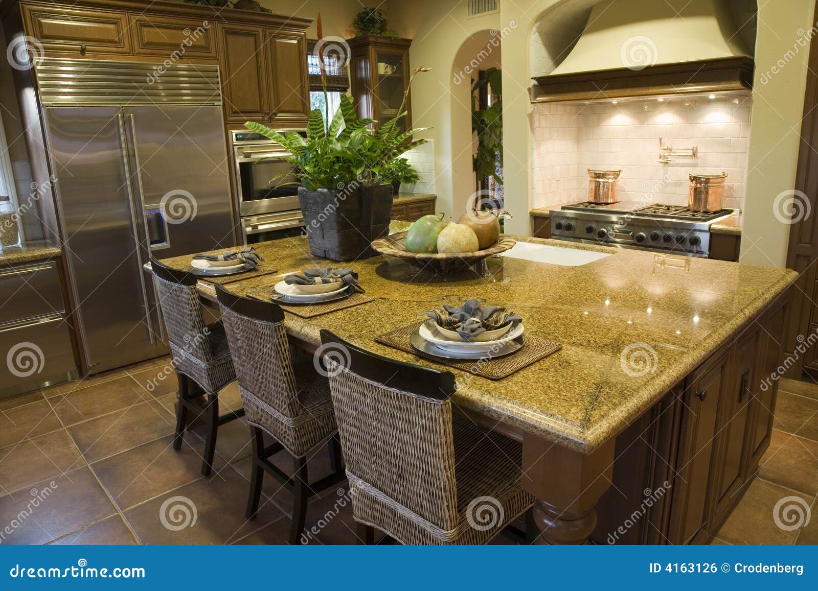 Luxury home kitchen. stock photo. Image of realtor, appliance - 4163126
