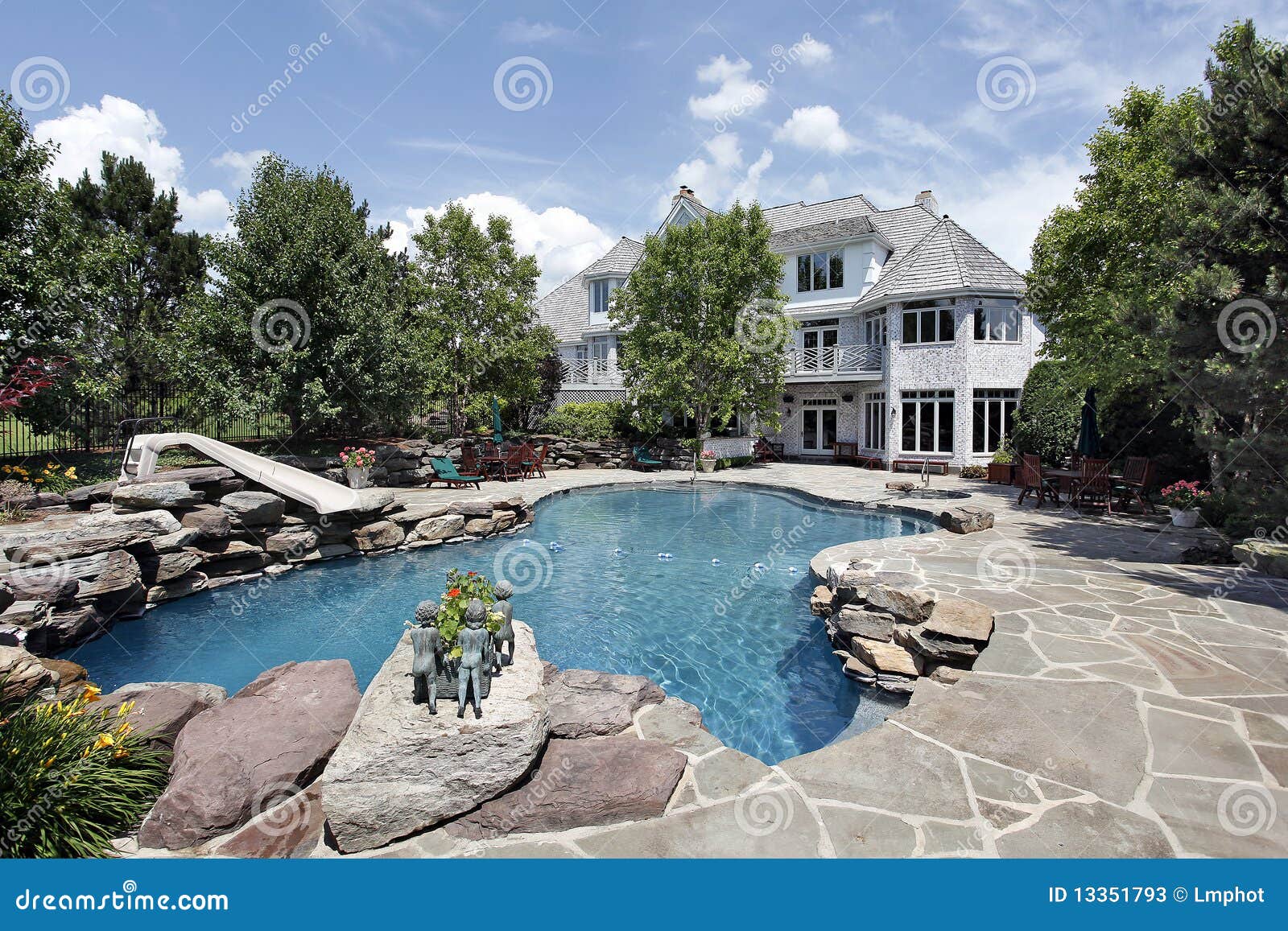 Luxury Home with Swimming Pool Stock Image - Image of building ...