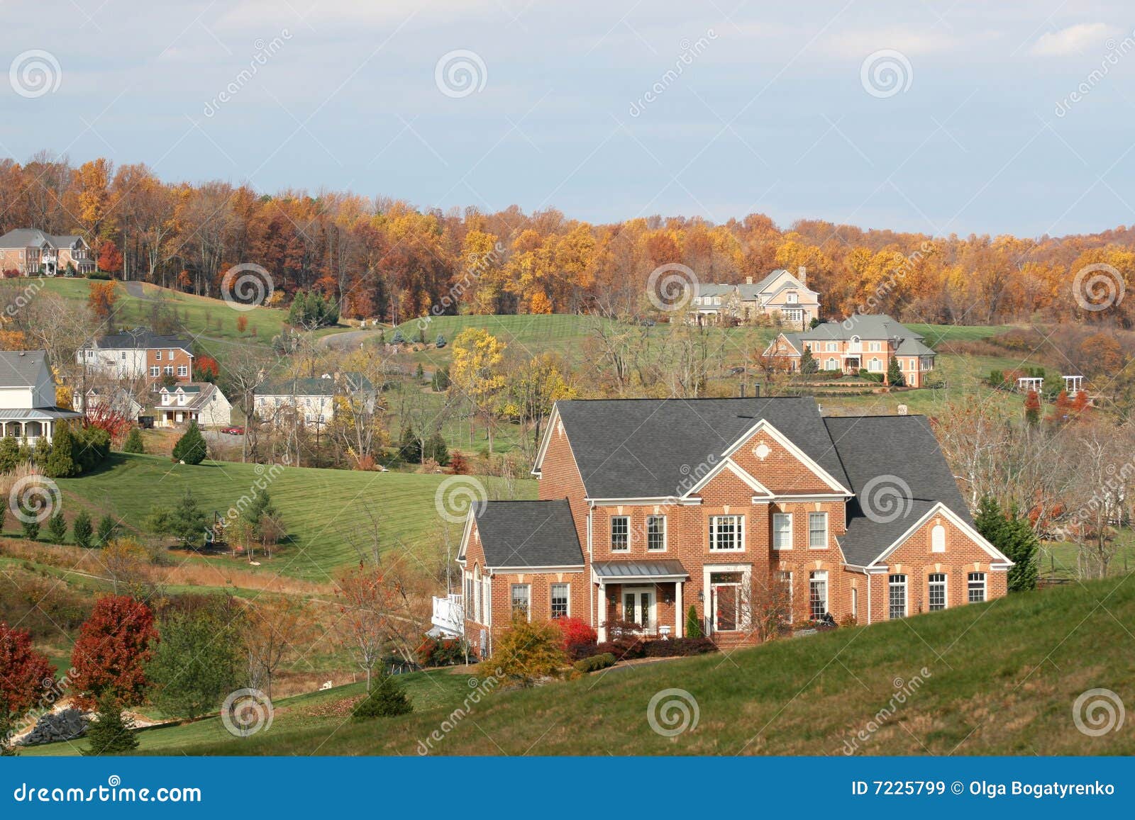 Luxury Homes: Upscale Houses, Fall Season Stock Image - Image of ...