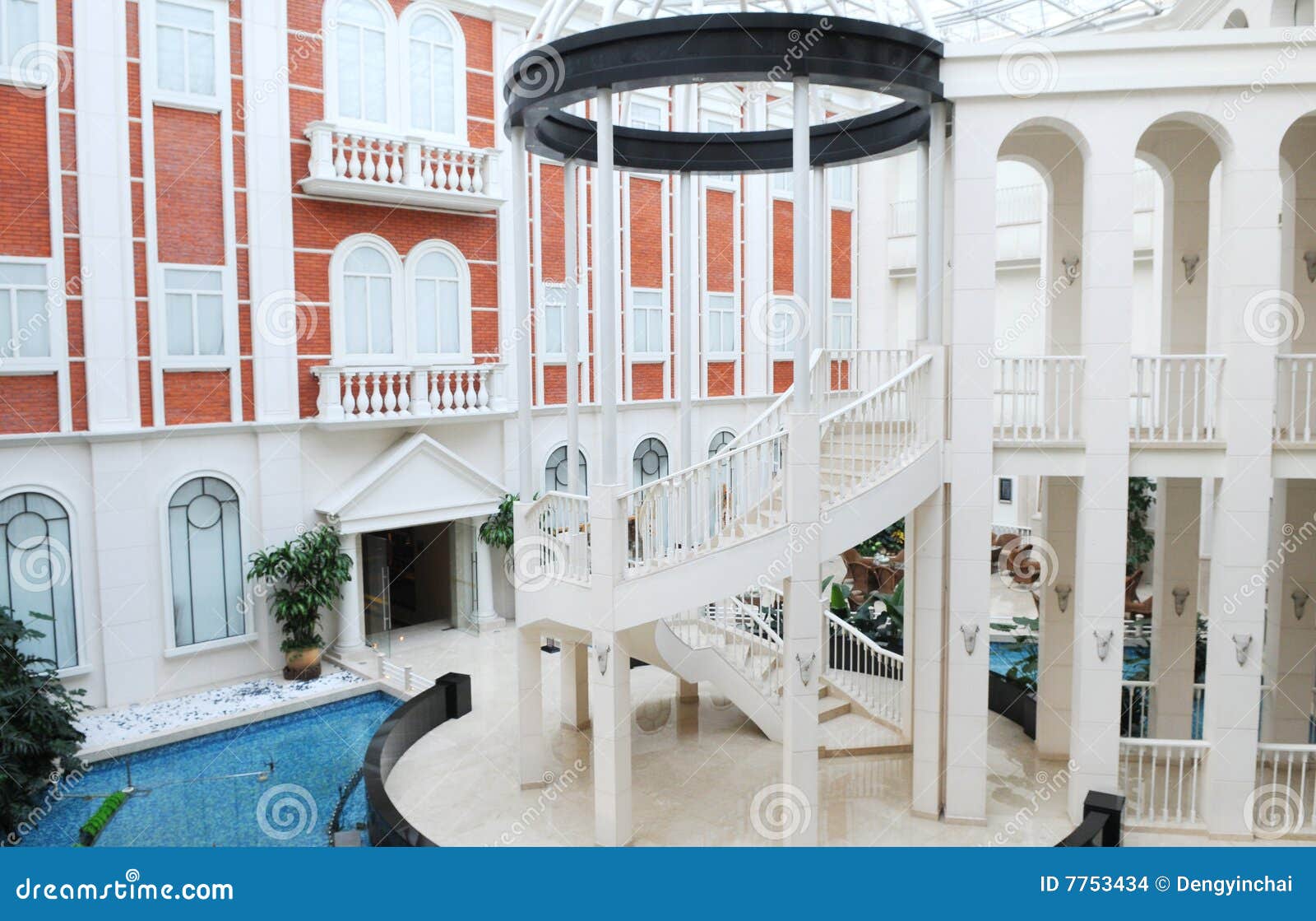 Luxury hotel atrium stock photo. Image of flooring, luxury - 7753434