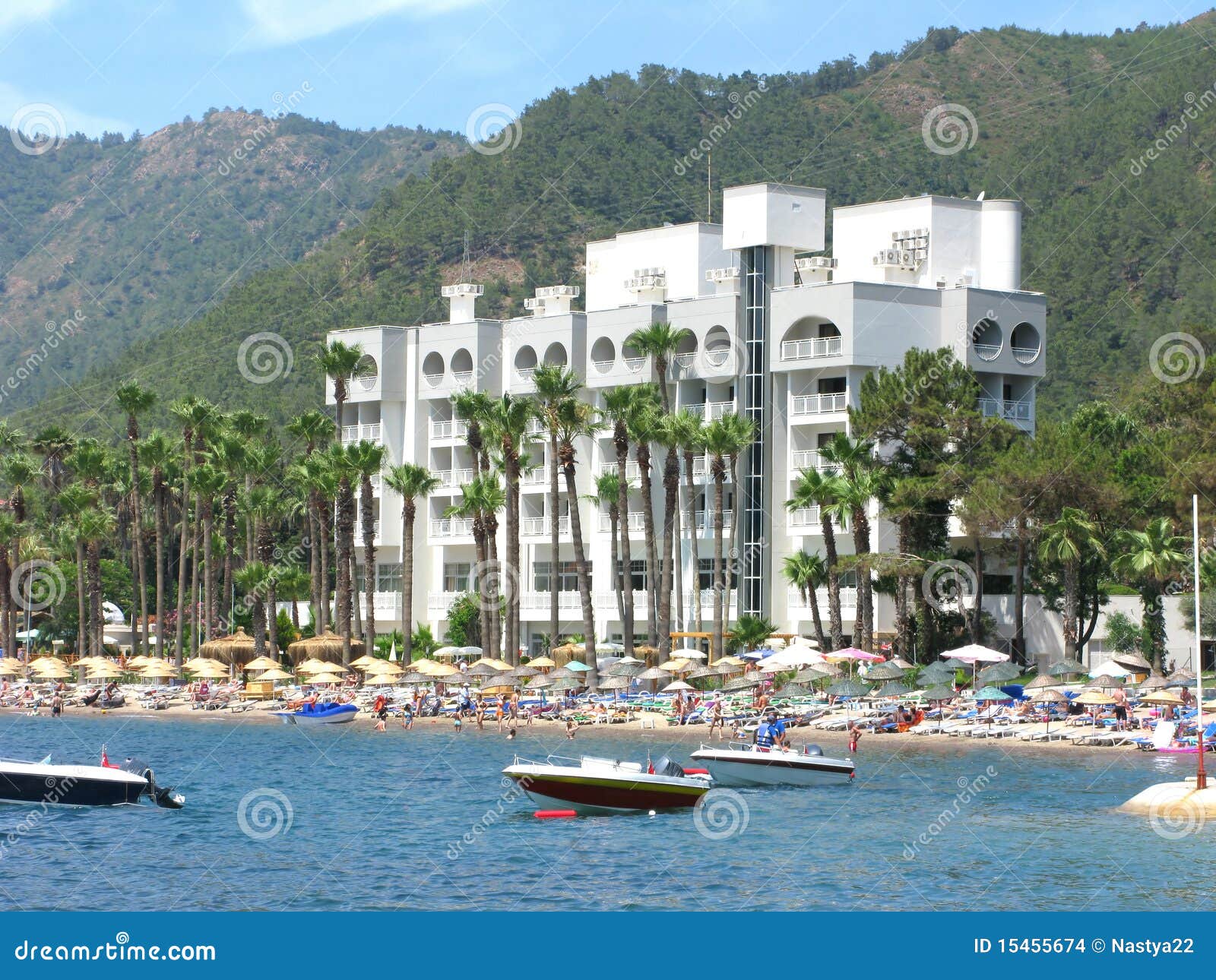 Luxury Hotel with Beach Shore in Marmaris Turkey Stock Photo - Image of ...