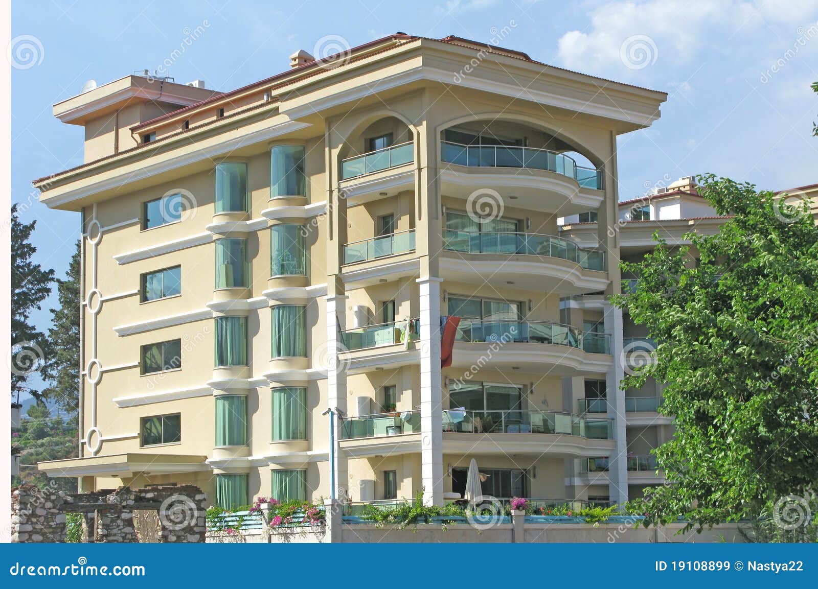Luxury hotel building stock image. Image of apartment - 19108899