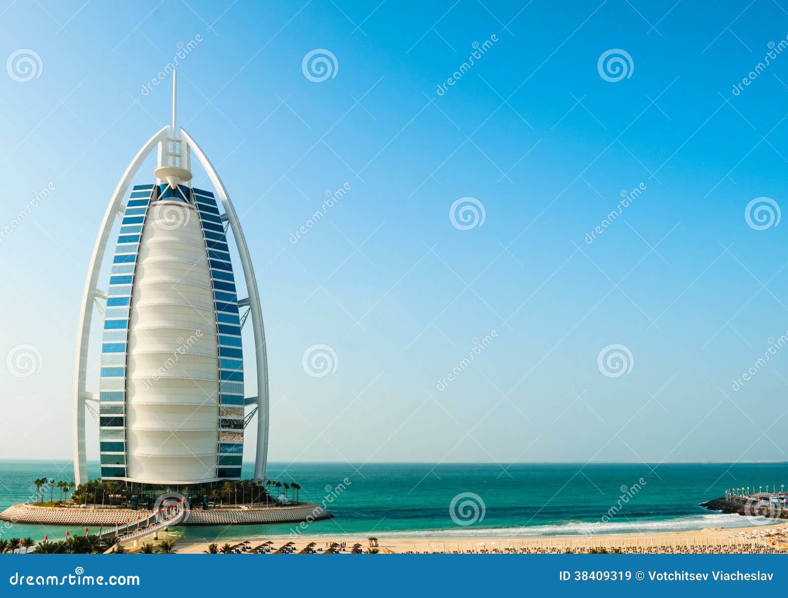 Luxury Hotel Burj Al Arab Tower of the Arabs Stock Image - Image of ...