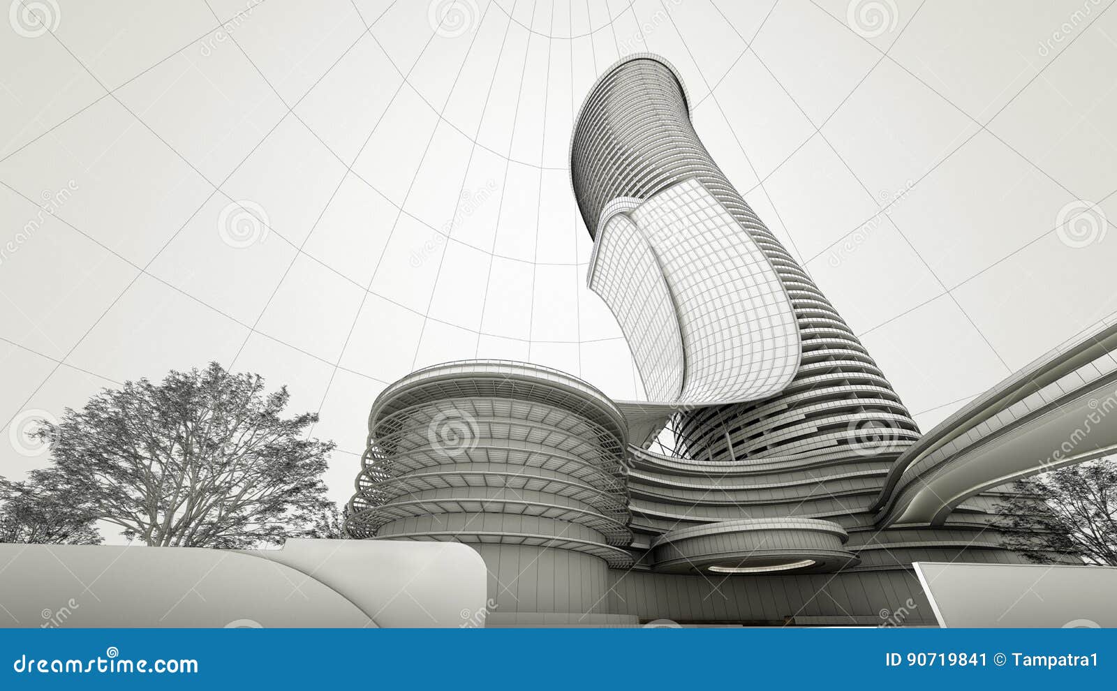 Luxury Hotel Design with Architectural Technology Concept, 3d Re Stock ...