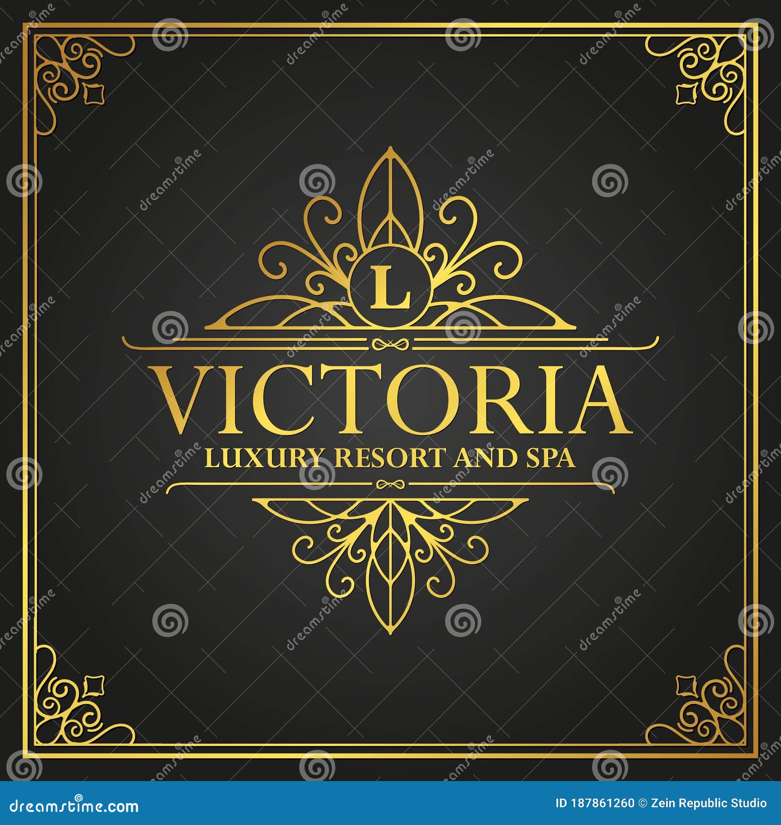Luxury Hotel Label Template Stock Vector - Illustration of boutique ...