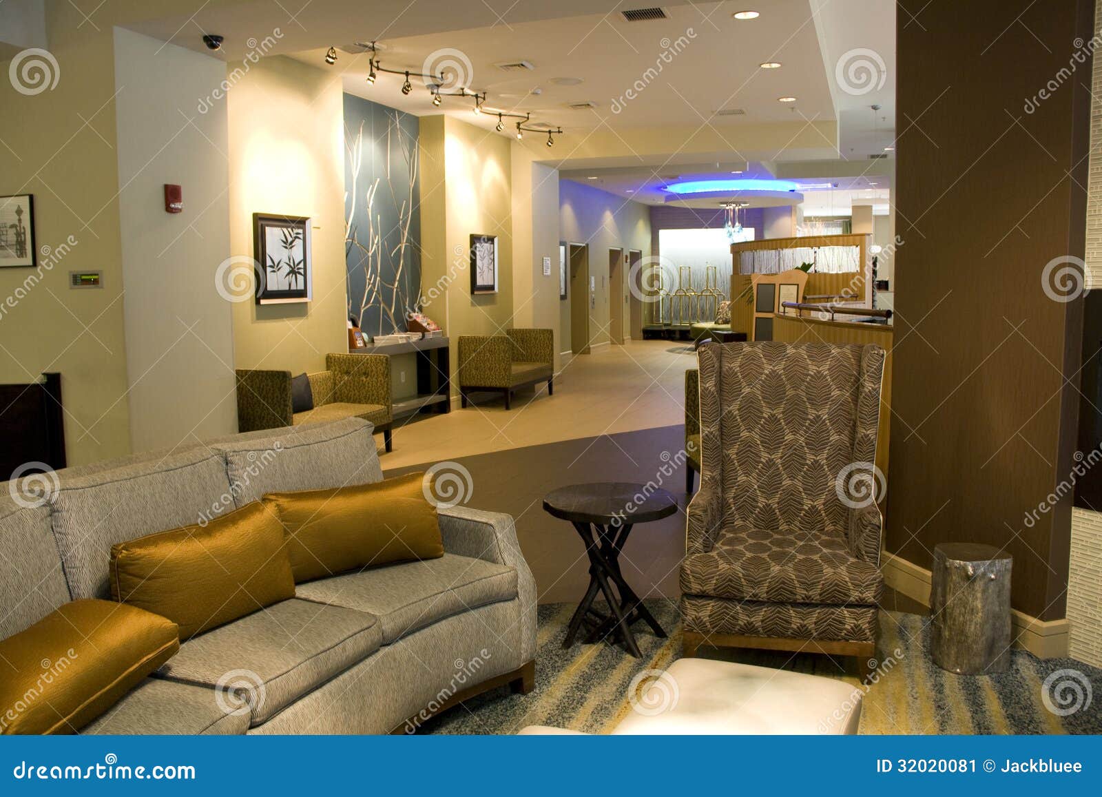 Luxury Hotel Lobby Living Room Interiors Stock Image - Image of ...