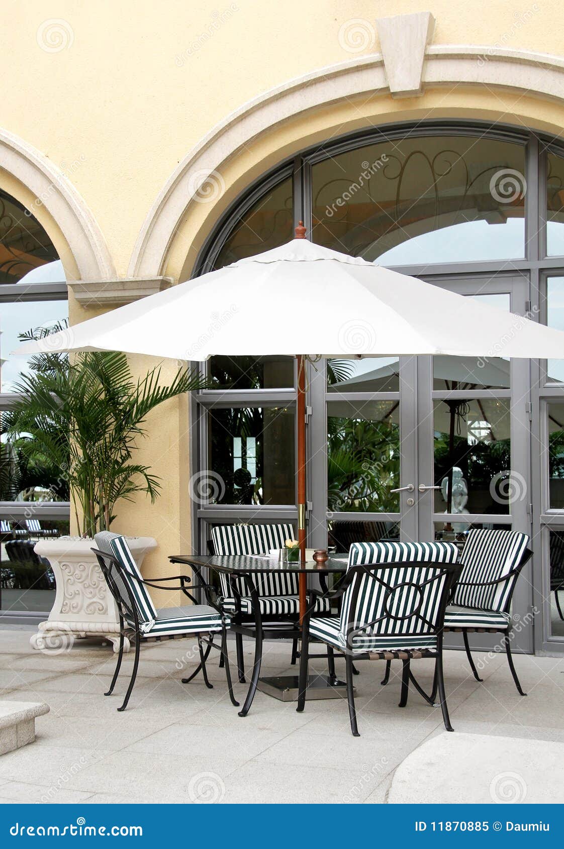Luxury Hotel Outdoor stock image. Image of umbrella, house - 11870885