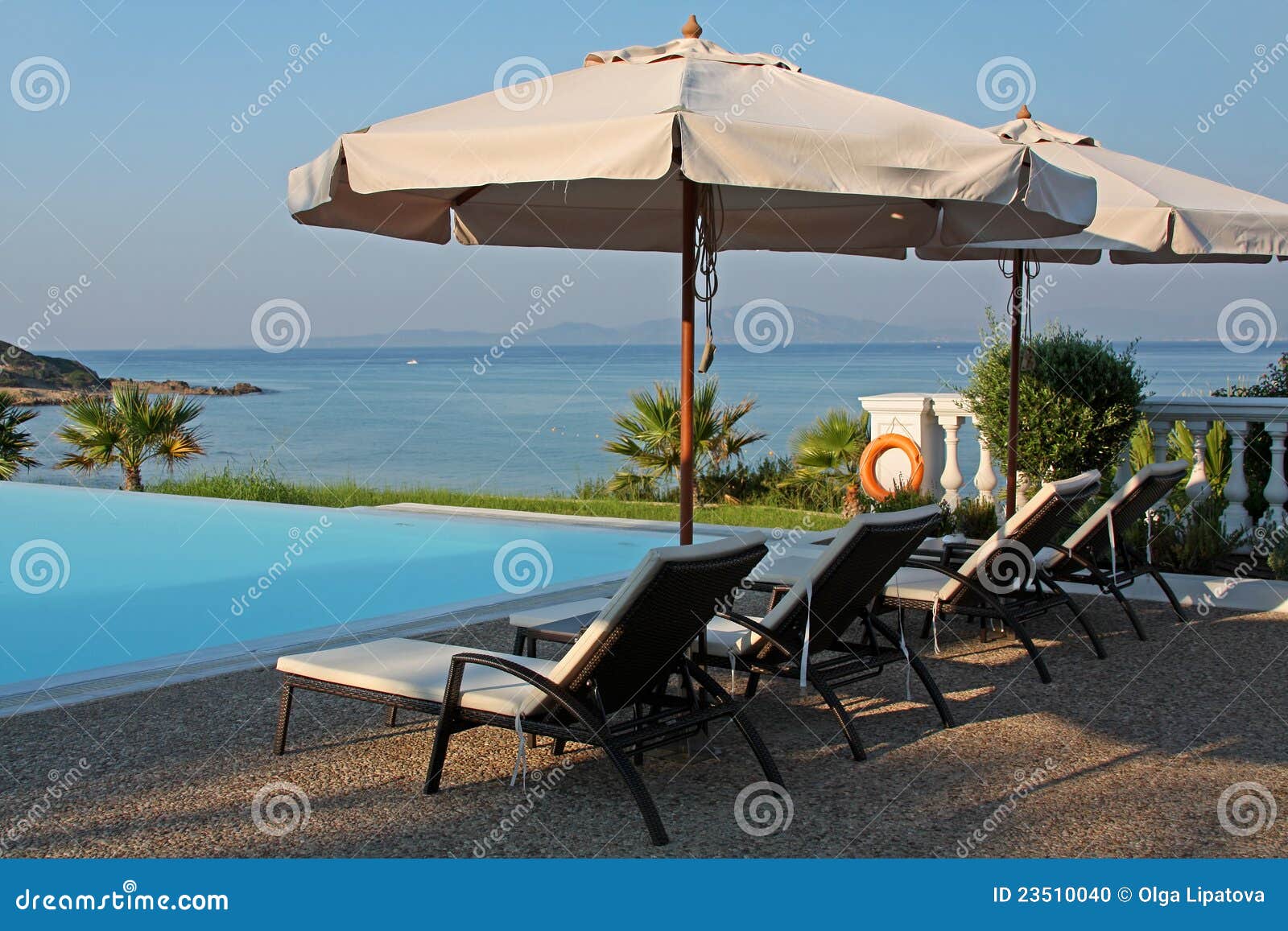 Luxury Hotel - Pool and Sea Stock Photo - Image of poolside, nature ...