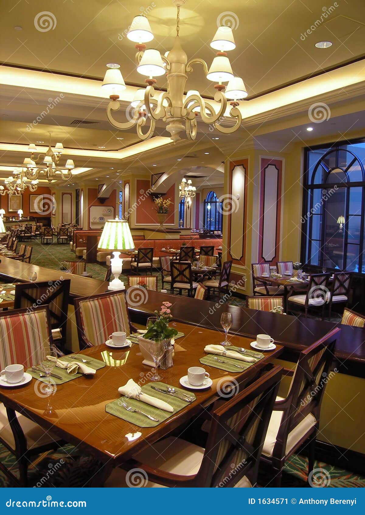 Luxury hotel restaurant 2 stock image. Image of dining - 1634571