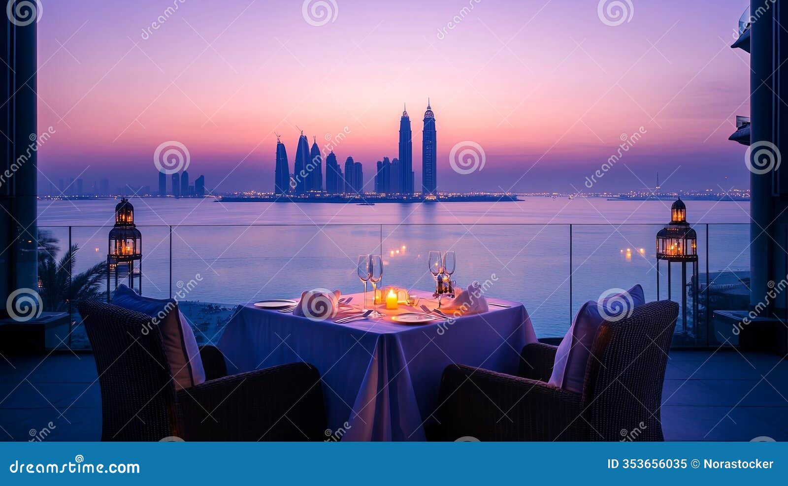 A Luxury Hotel Rooftop Dinner with Private Seating and a Stunning View ...