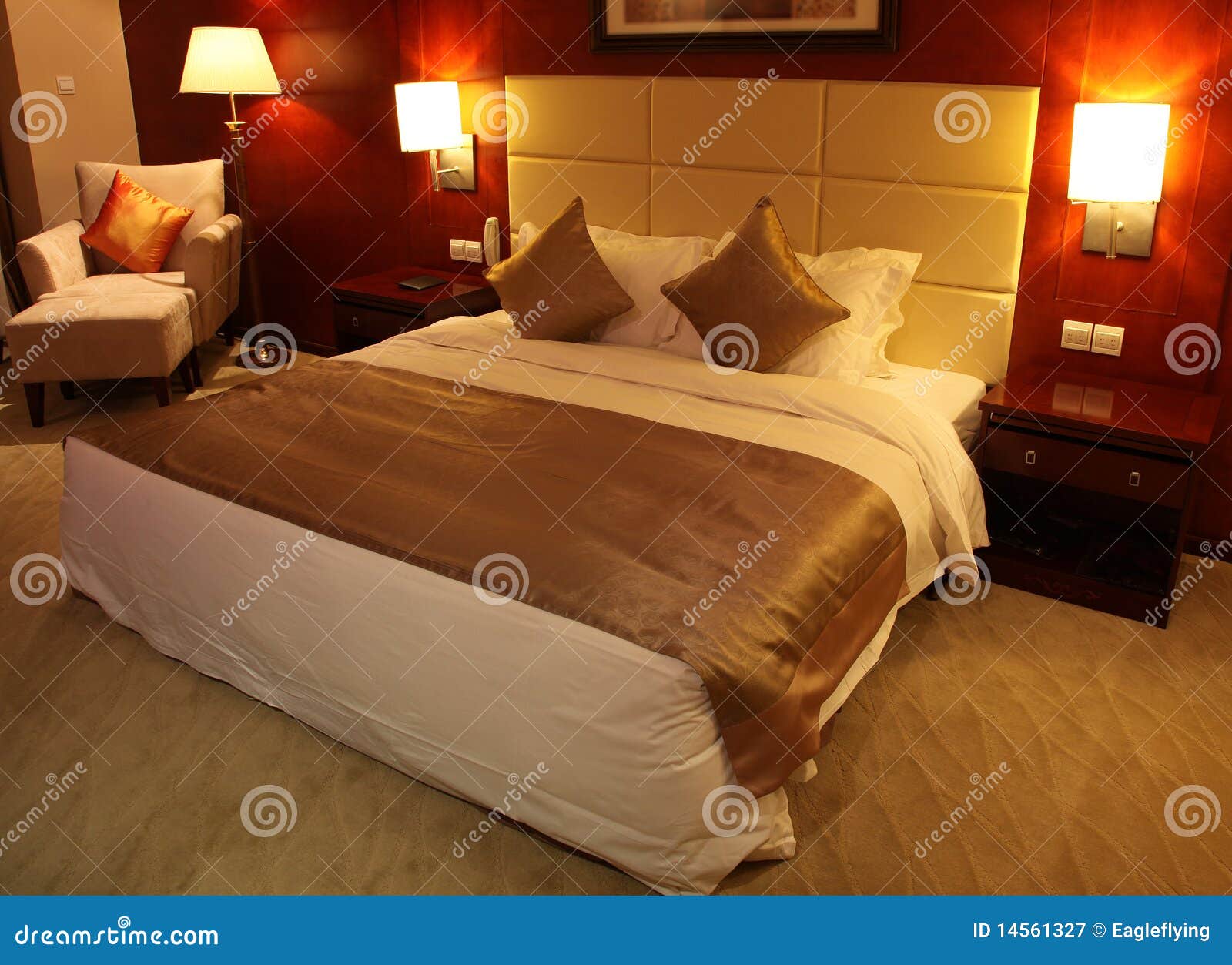 Luxury hotel room at night stock image. Image of motel - 14561327