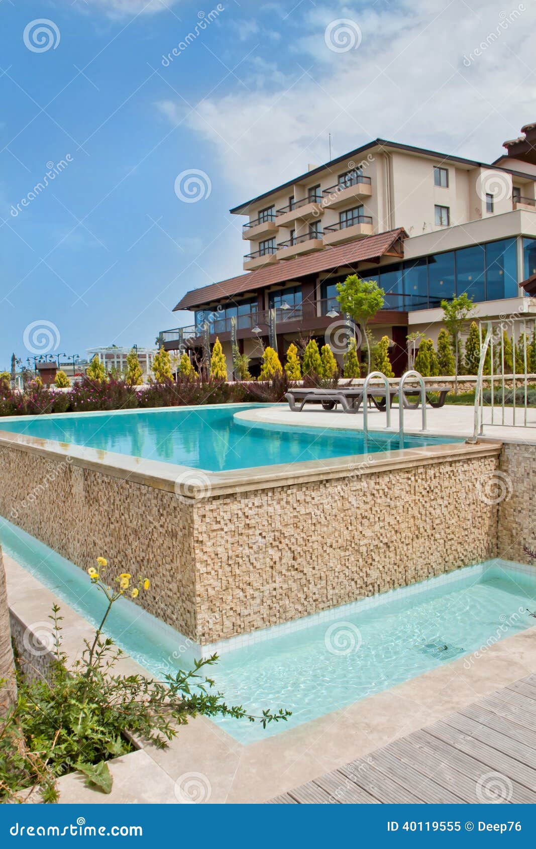 Luxury Hotel Scene stock image. Image of plant, seascape - 40119555