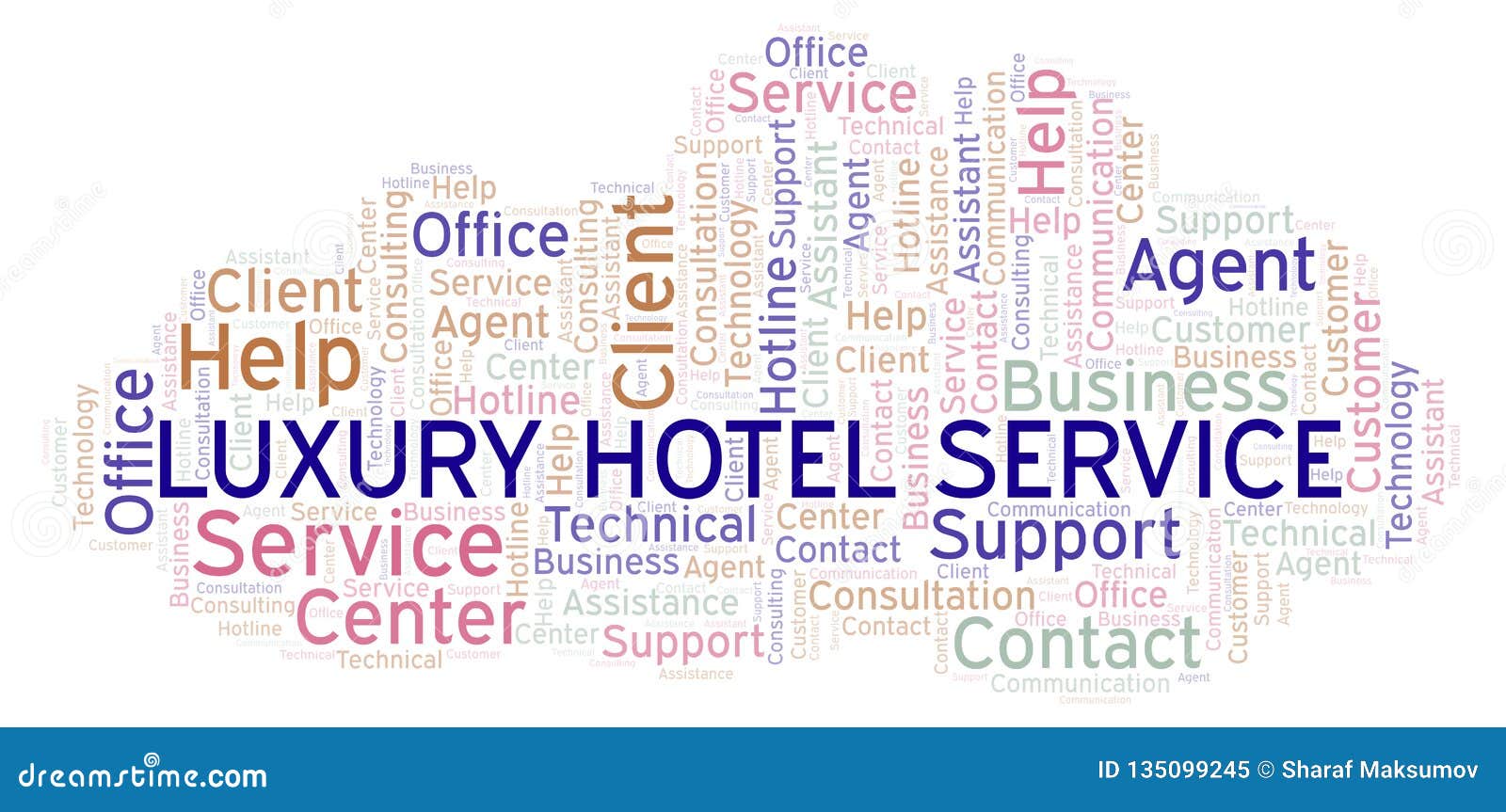 Luxury Hotel Service Word Cloud Stock Illustration - Illustration of ...