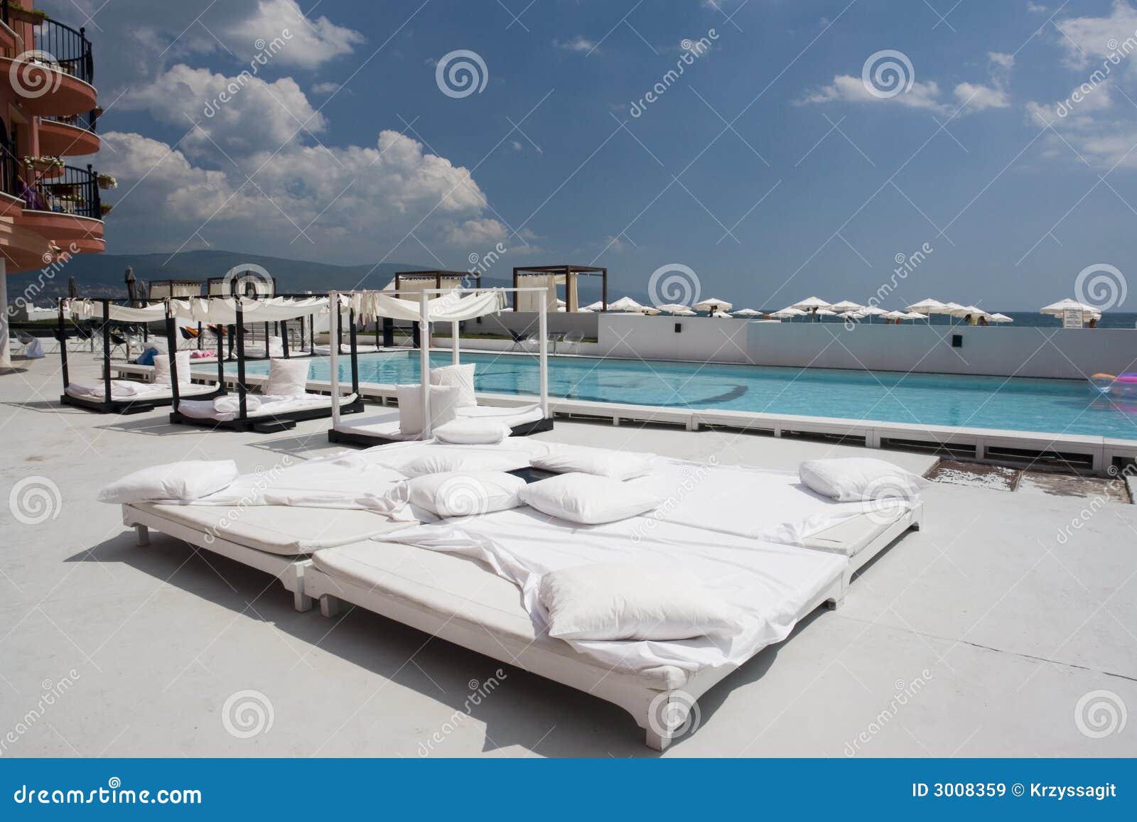 Luxury hotel spa poolside stock image. Image of outdoors - 3008359