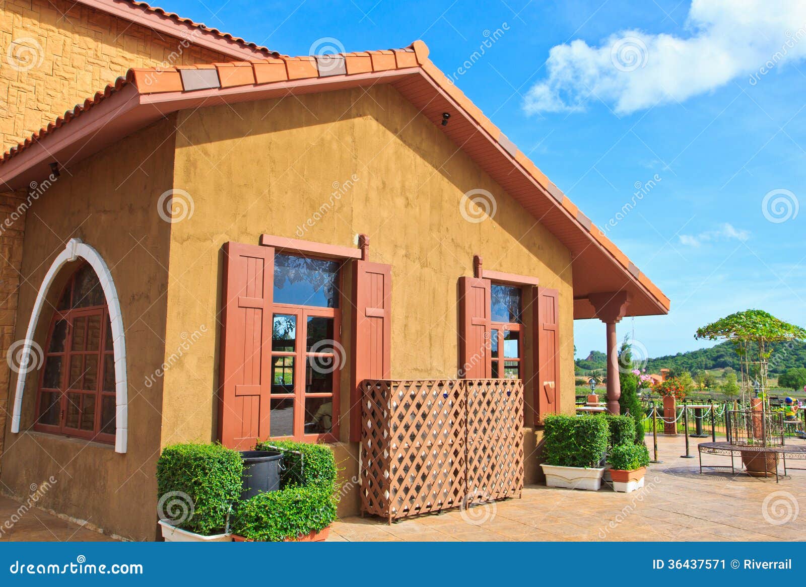 Luxury house stock image. Image of landscape, expensive - 36437571