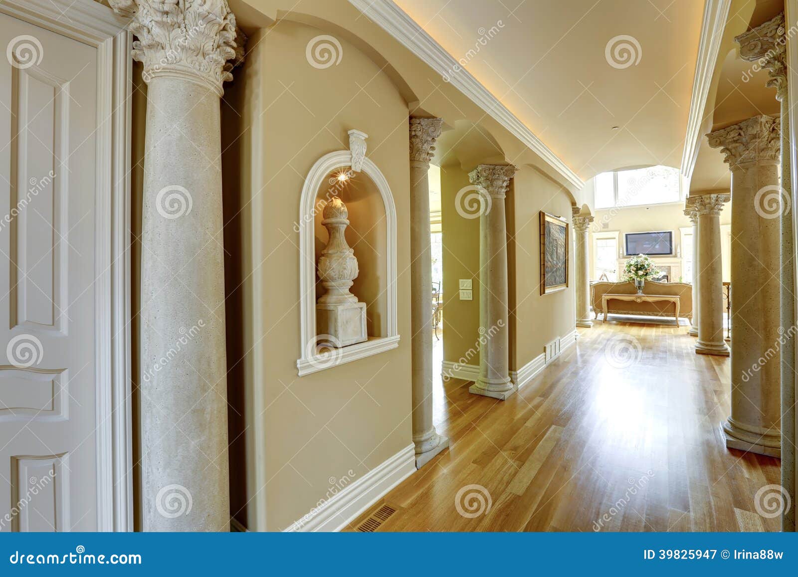 Luxury House Interior. Hallway Stock Image - Image of luxuriant ...