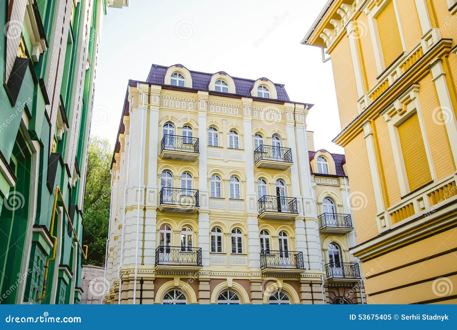 Luxury Housing in the Center of Kiev Stock Image - Image of stary ...