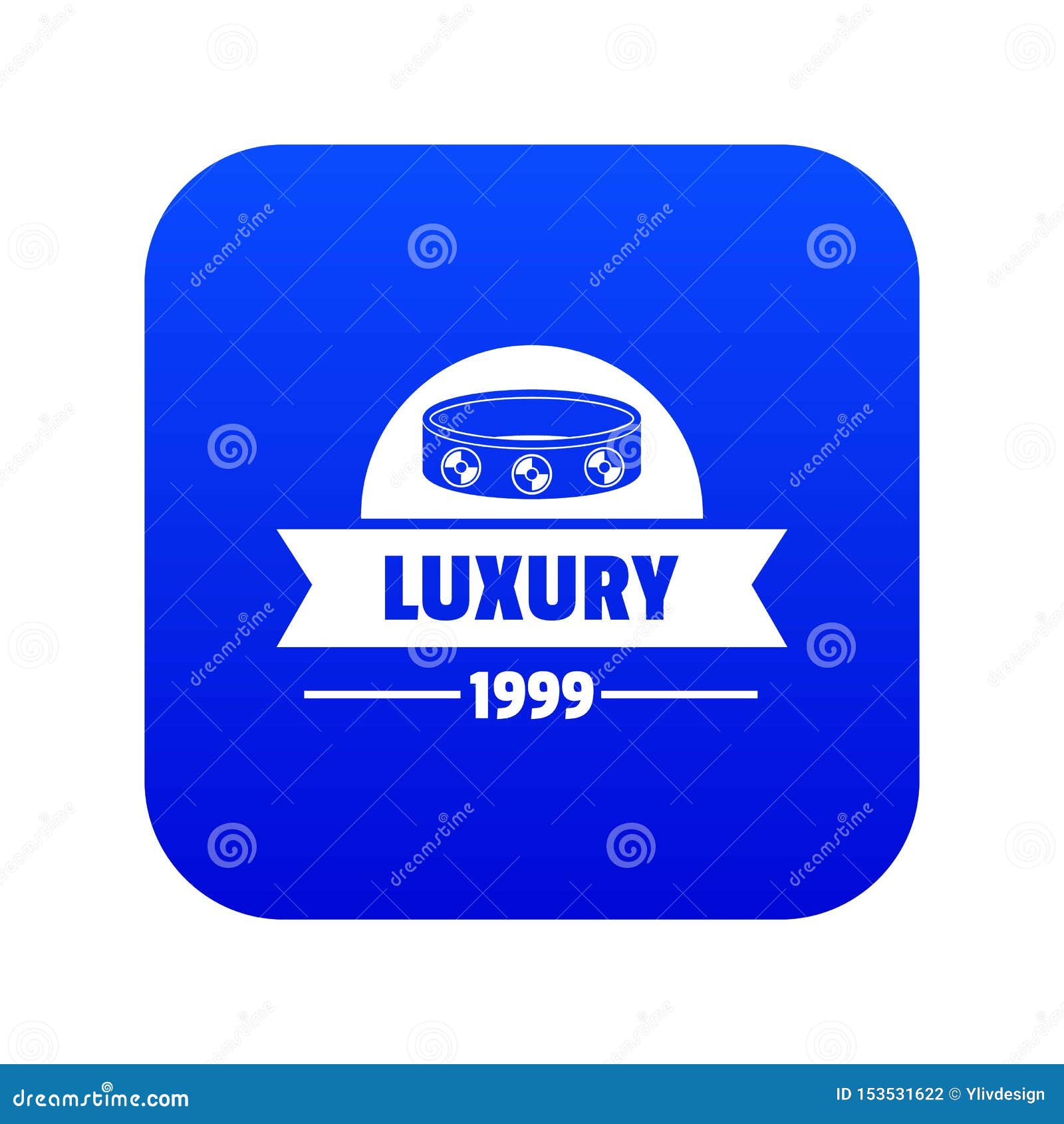 Luxury icon blue vector stock vector. Illustration of jewel - 153531622