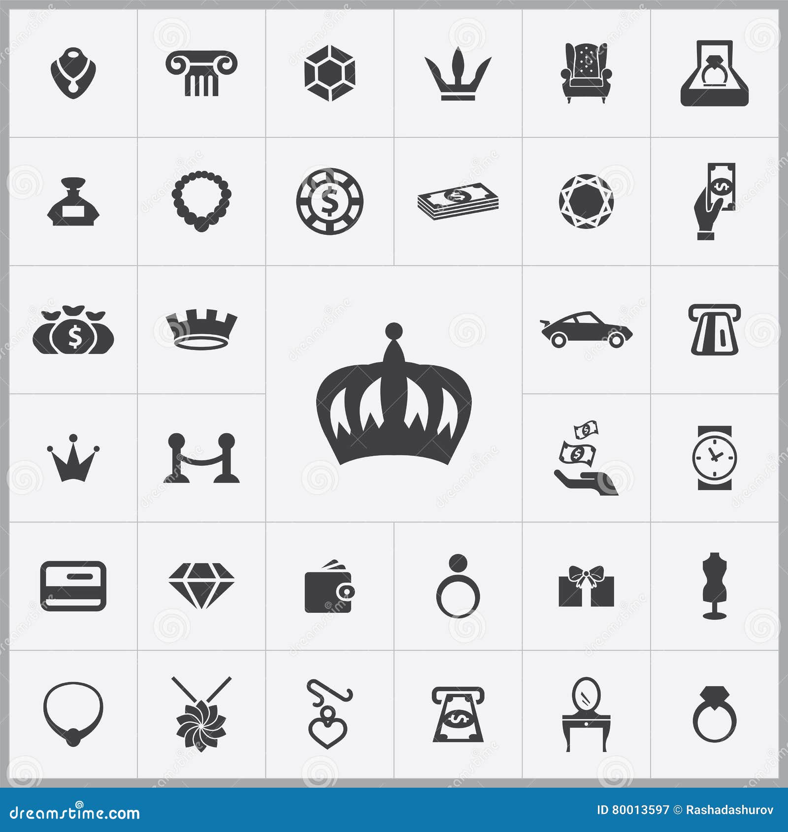 Luxury icons universal set stock vector. Illustration of card - 80013597