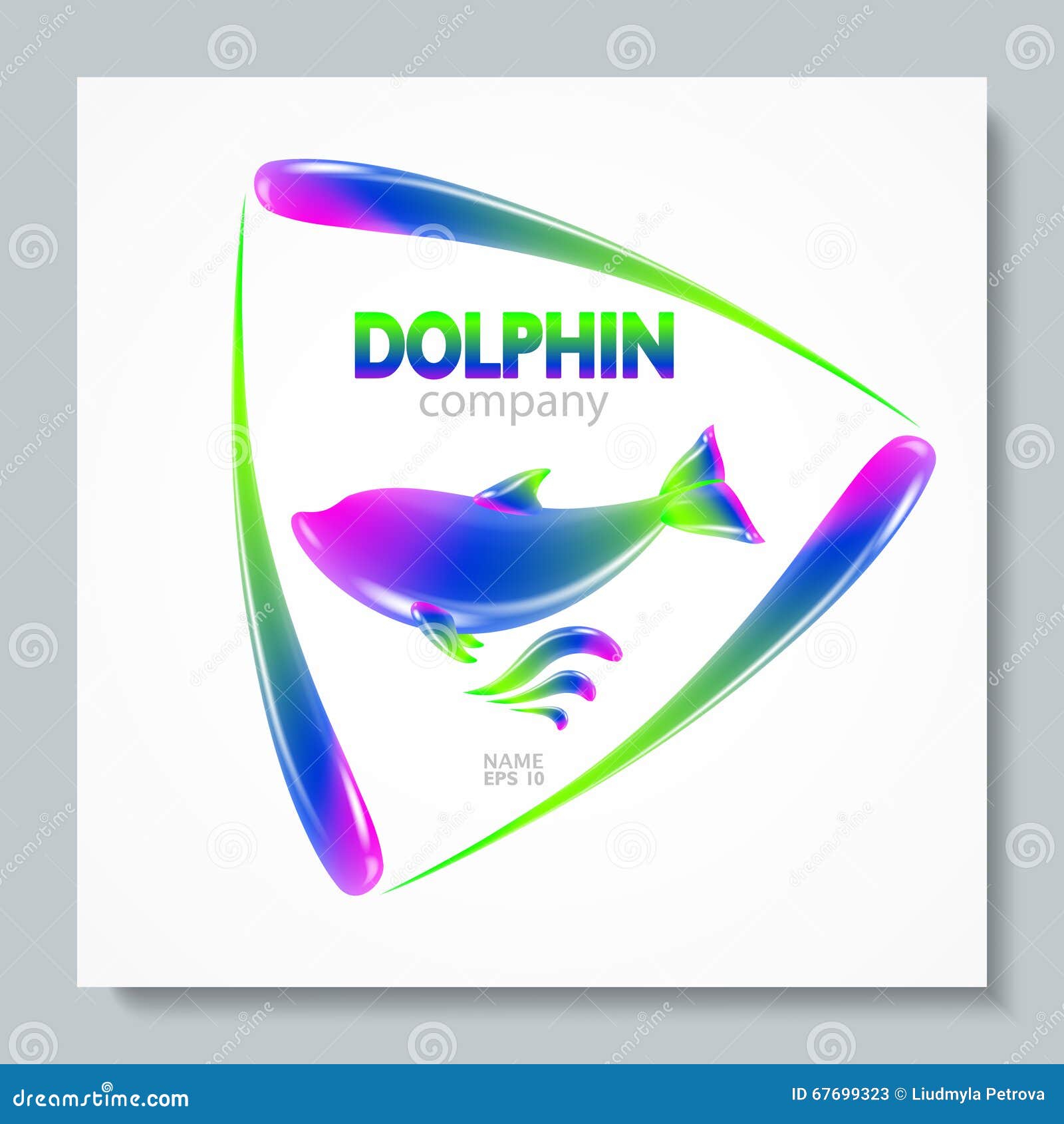 Luxury Image Logo Rainbow Dolphin. To Design Postcards, Brochures ...