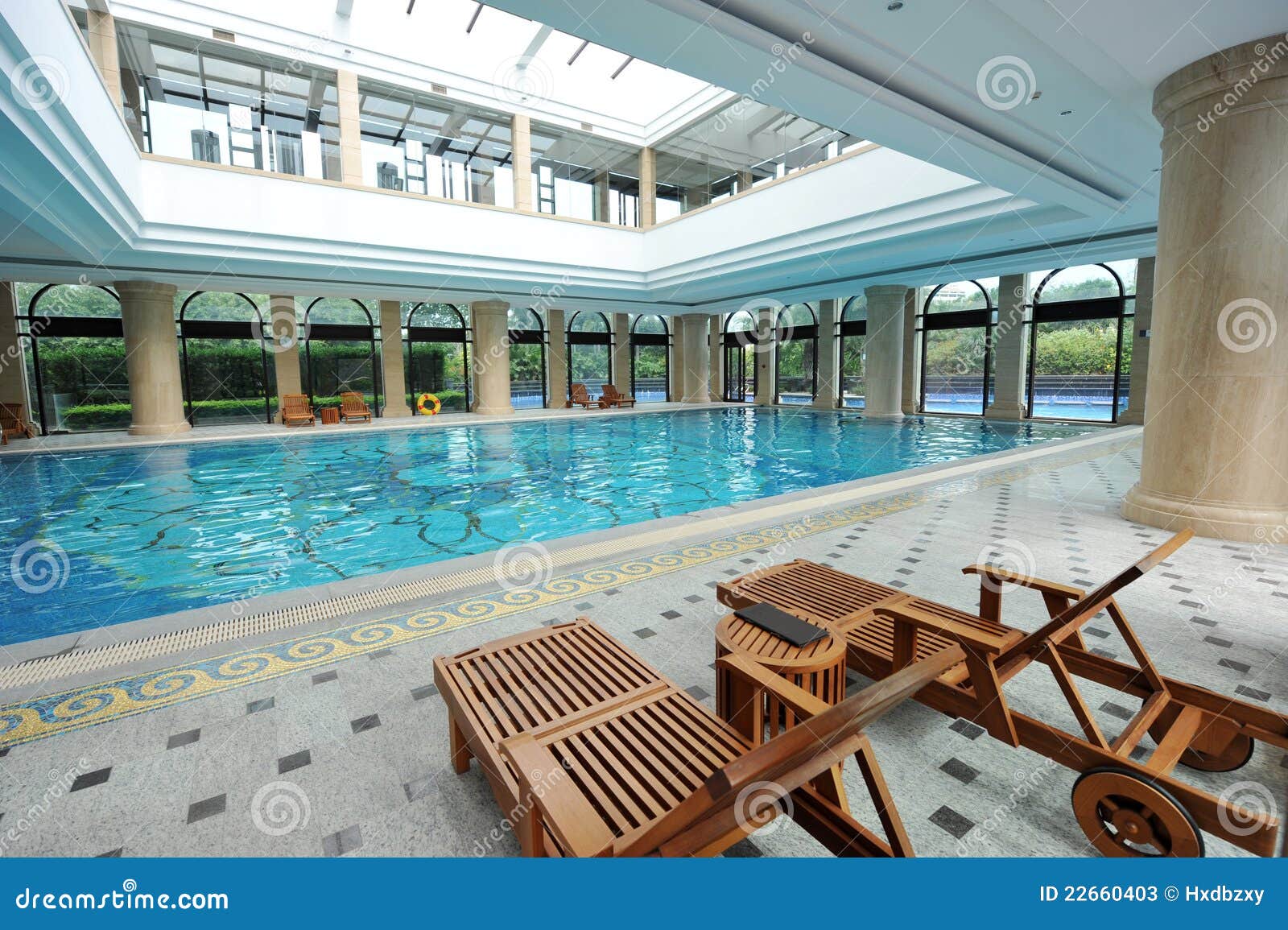 Luxury indoor pool stock image. Image of relaxation, residence - 22660403