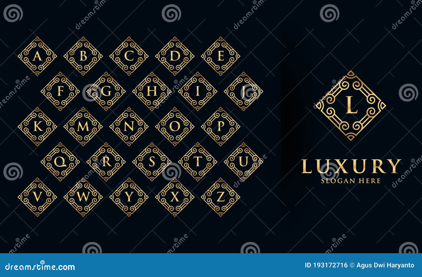 Luxury Initial Collection Logo Design Idea Stock Vector - Illustration ...