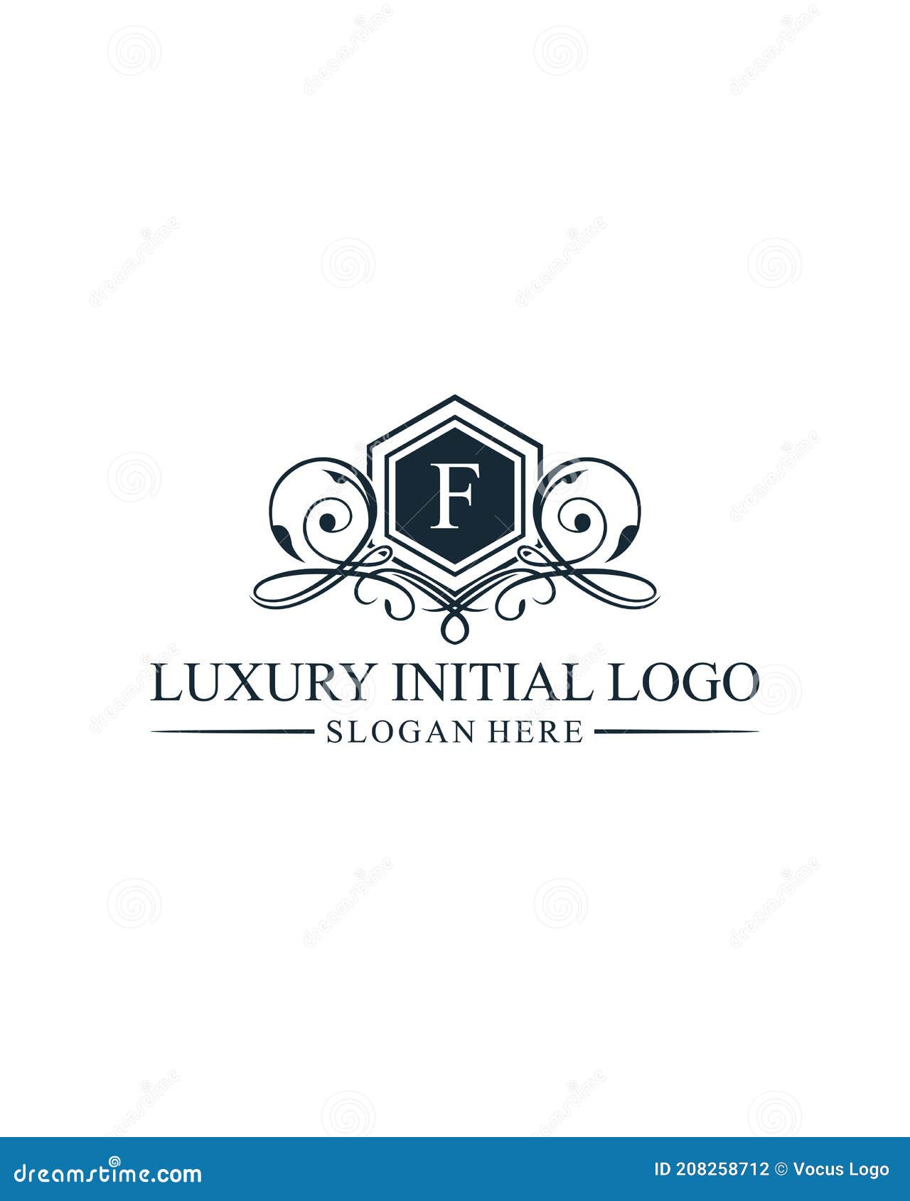 Luxury initial logo stock vector. Illustration of jewellery - 208258712