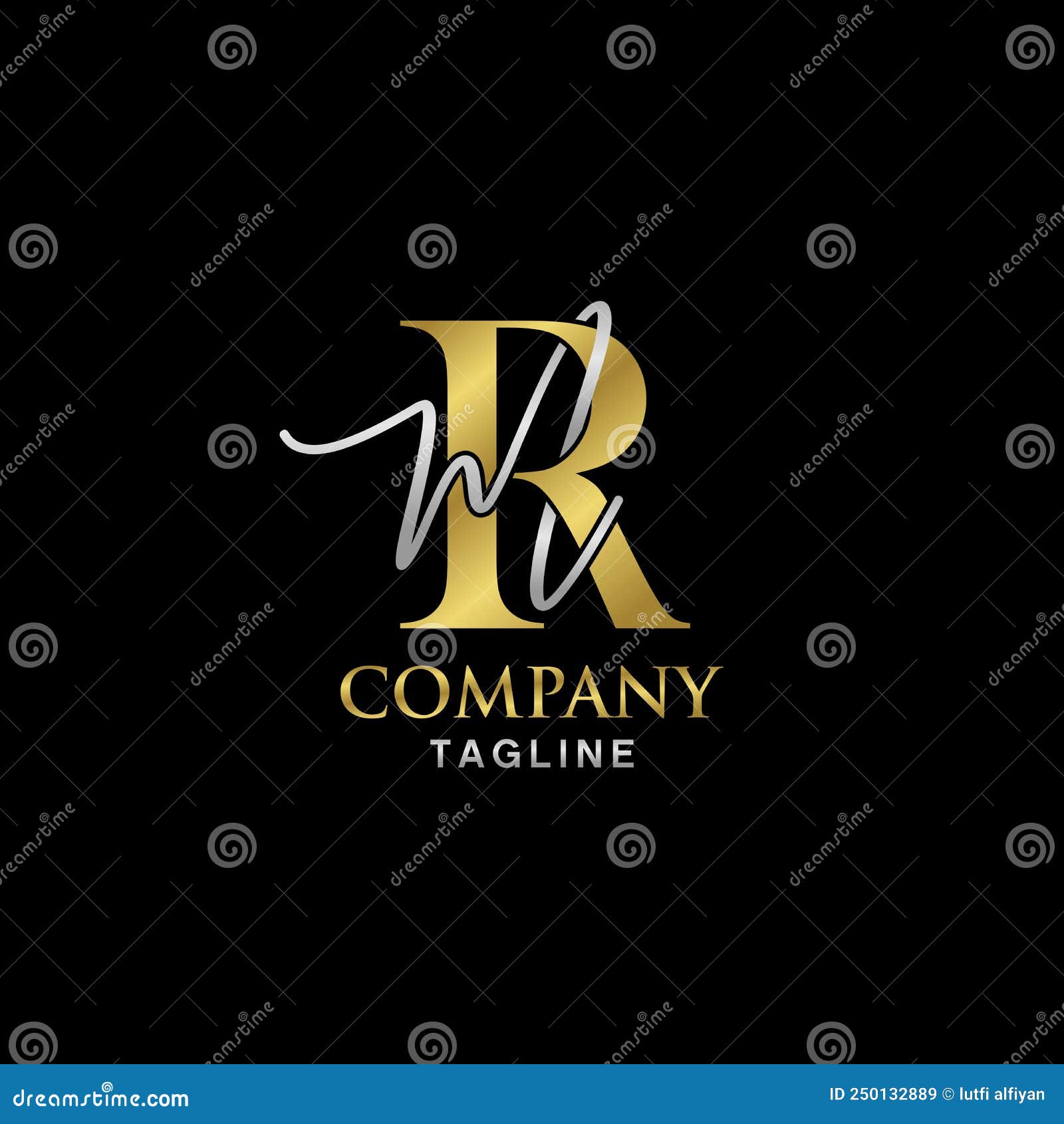 Creative and Modern Luxury INITIAL MR Logo Template Stock Vector ...