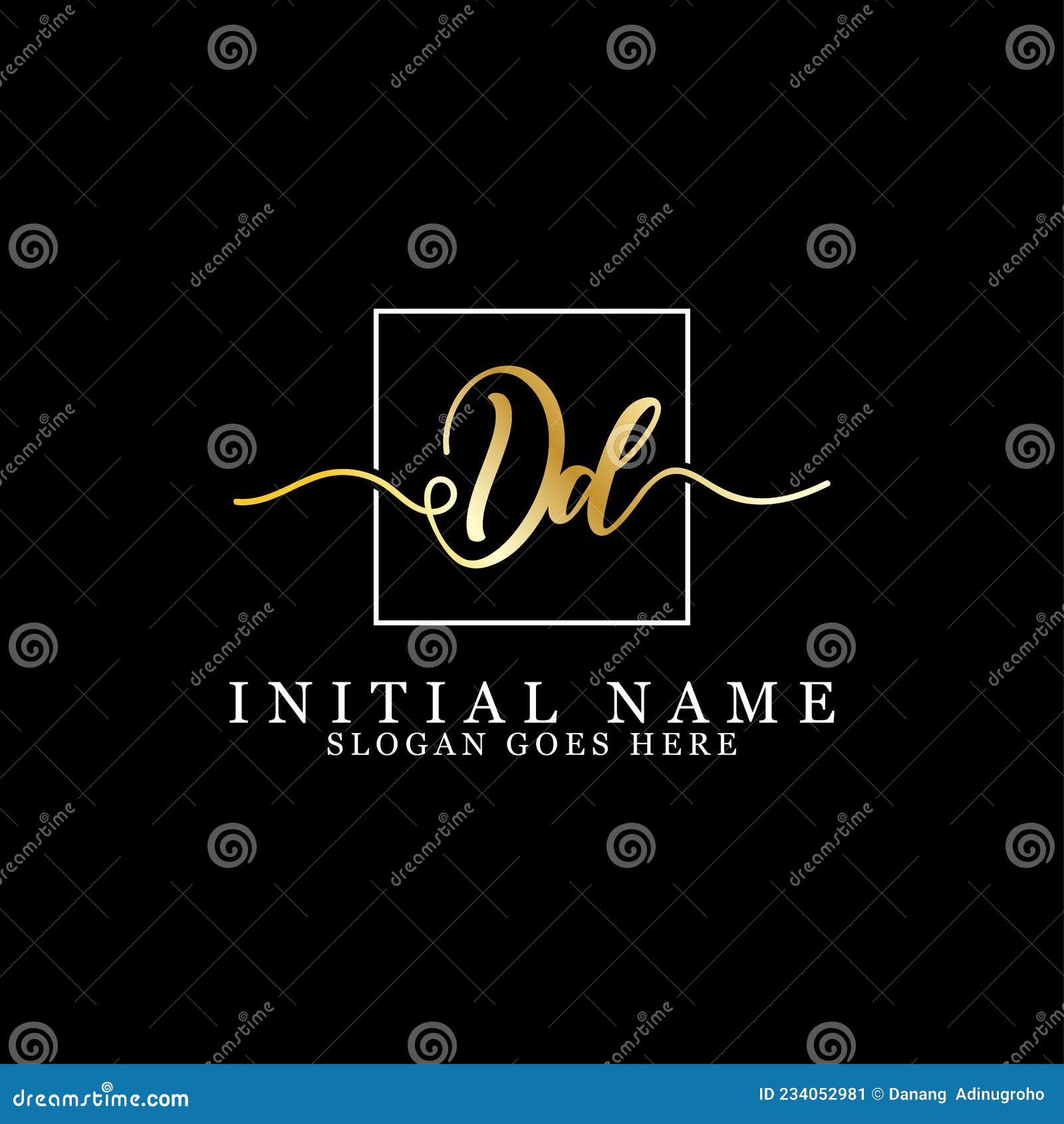 Luxury Initial Name DD Logo Design, Creative Letter Name DD Vector ...