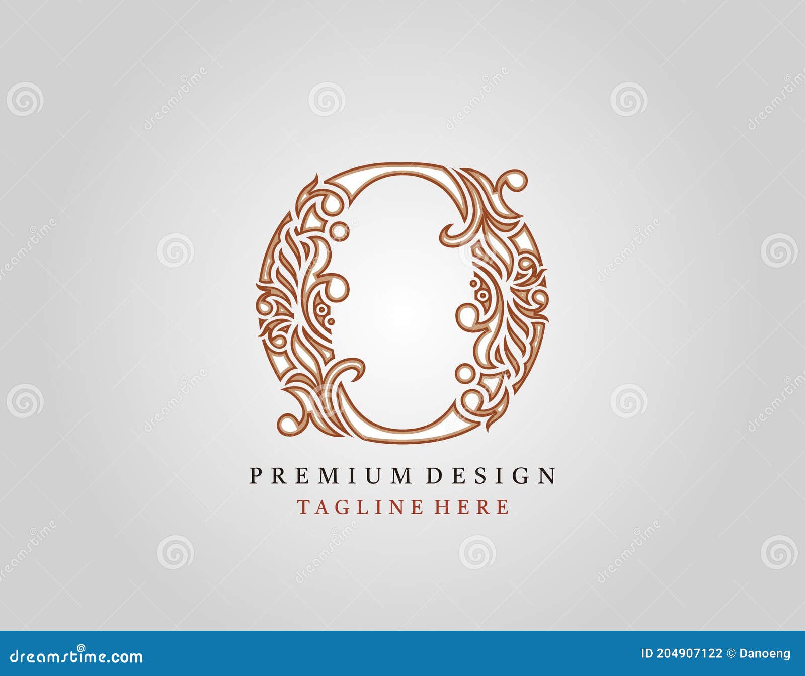 Luxury Initial O Letter Logo Icon, Elegant Floral Ornament Monogram ...