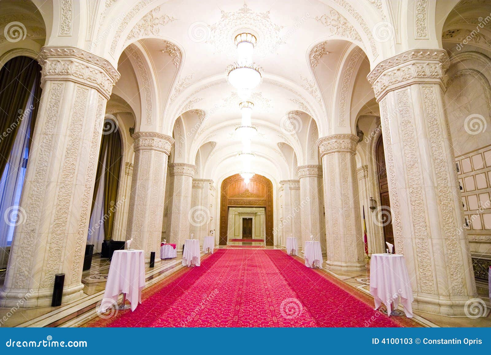 Luxury interior hallway stock image. Image of arches, beautifully - 4100103
