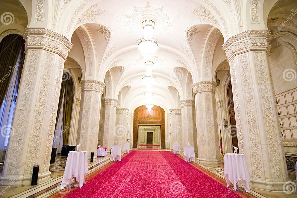 Luxury interior hallway stock image. Image of arches, beautifully - 4100103