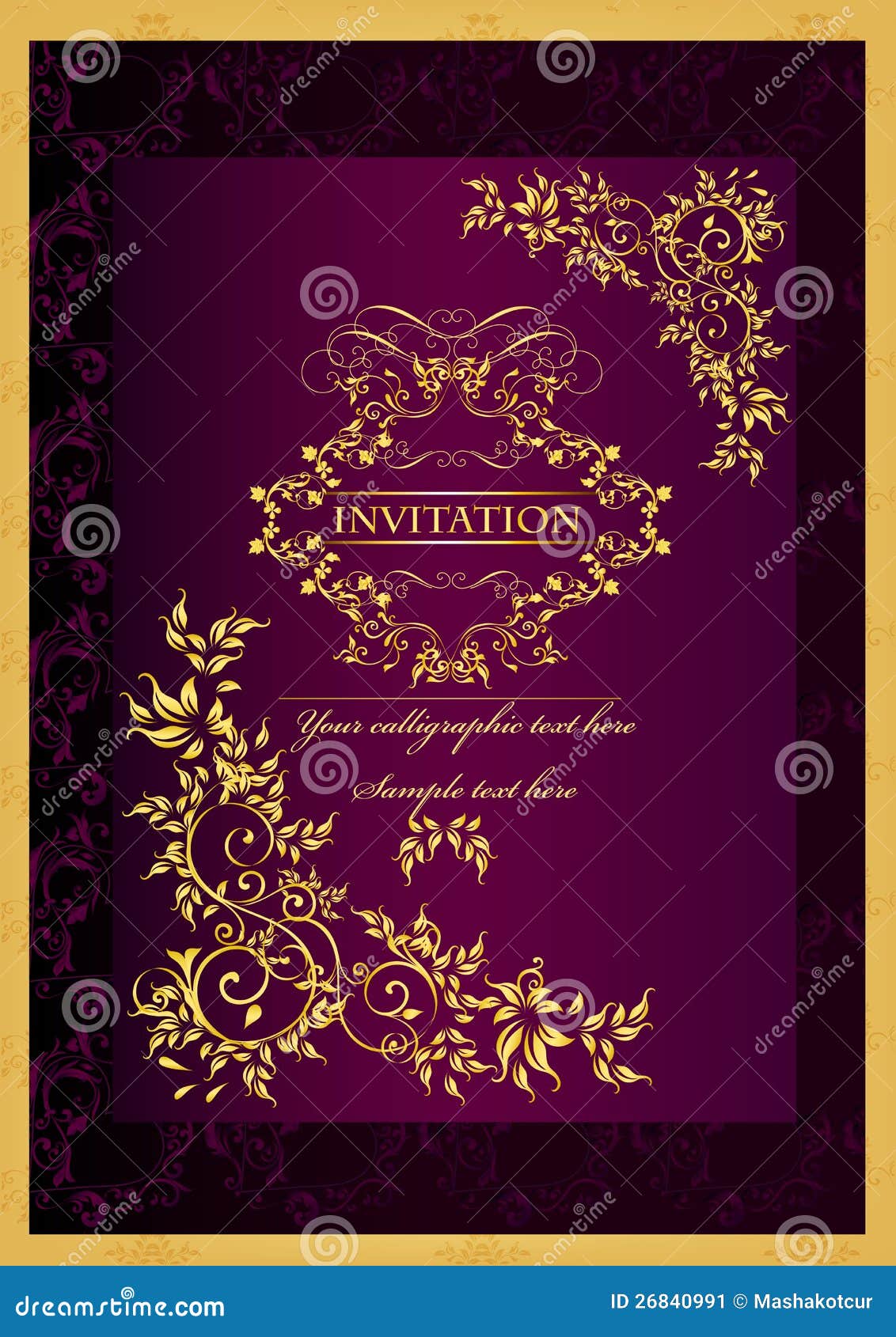 Vip Luxury Invitation Event. Vintage Leather Exclusive Invitation Card ...
