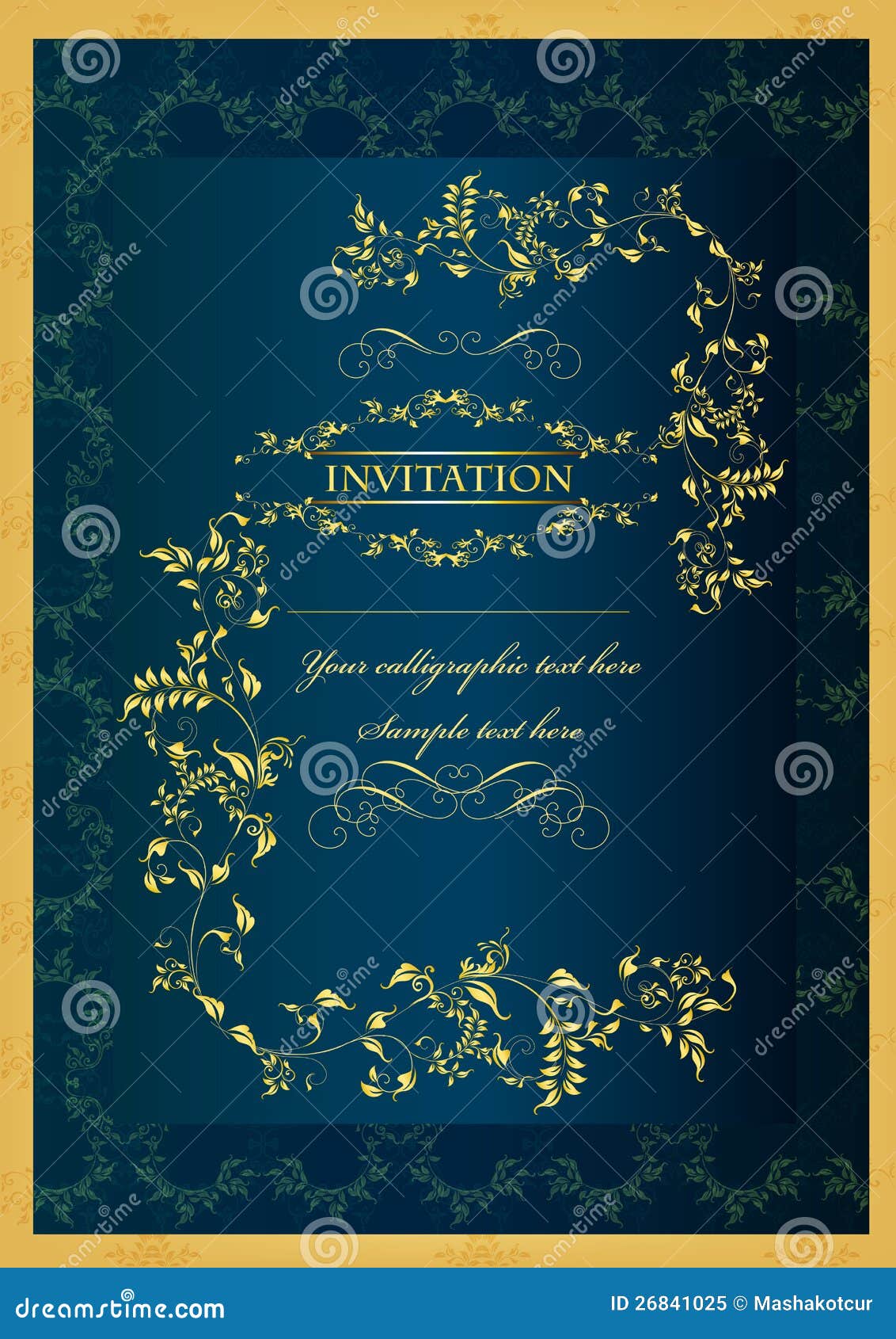 Luxury Invitation Blank for Design Stock Vector - Illustration of ...