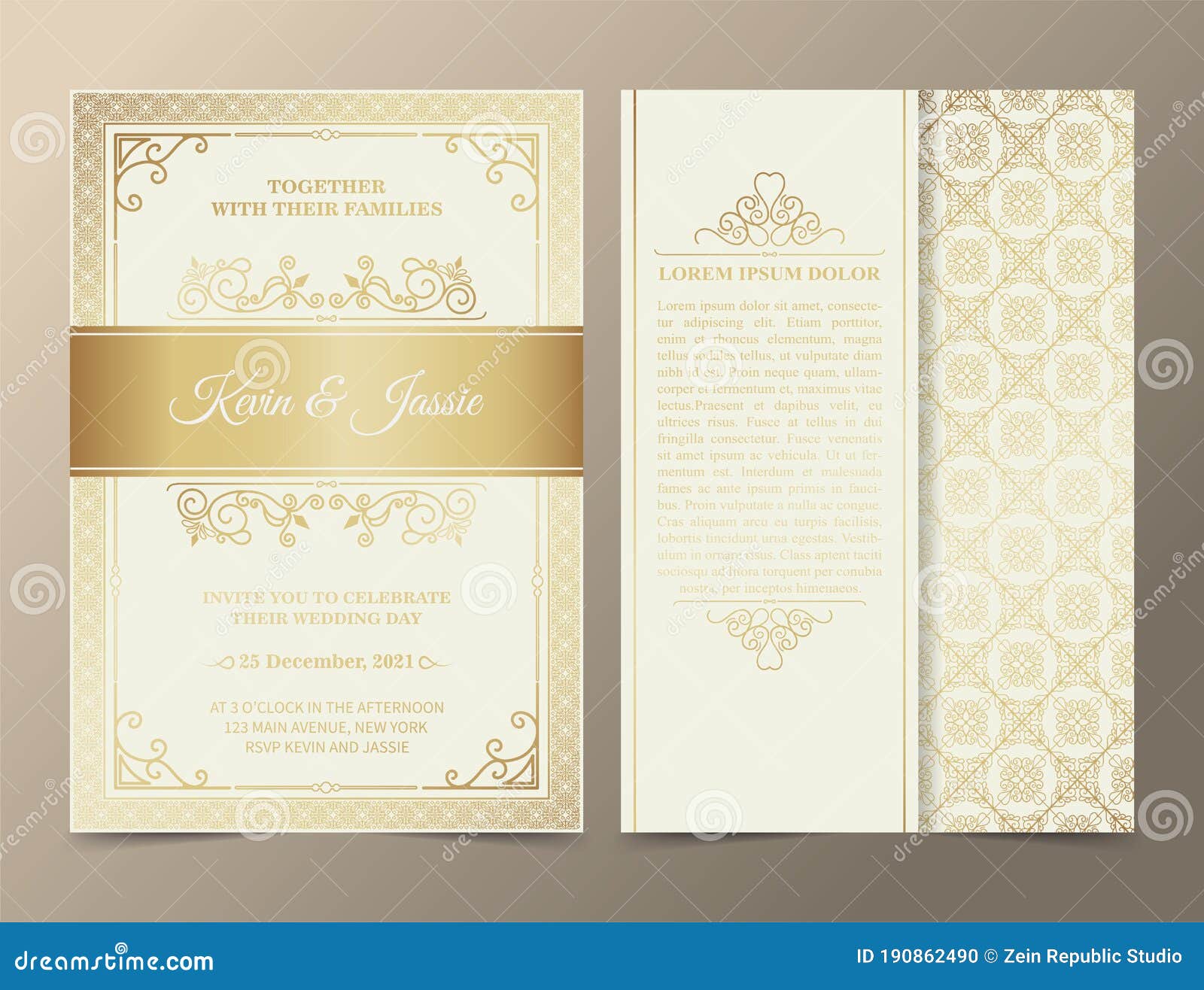 Luxury Invitation Card Vector Design Vintage Style Stock Illustration ...